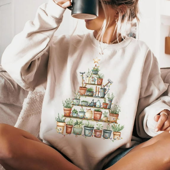 Plant Christmas Tree Shirt, Gardening Gift Christmas, Plant Lover Shirt ...