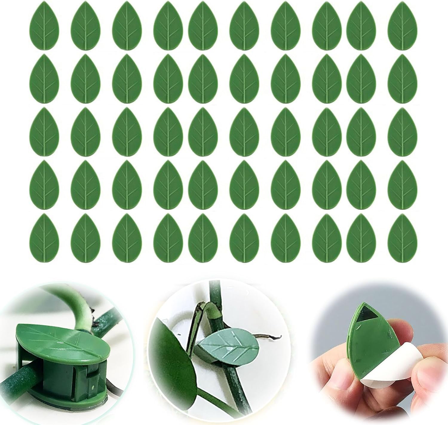 Plant Climbing Wall Fixture Clips with Acrylic Adhesive Sticker ...