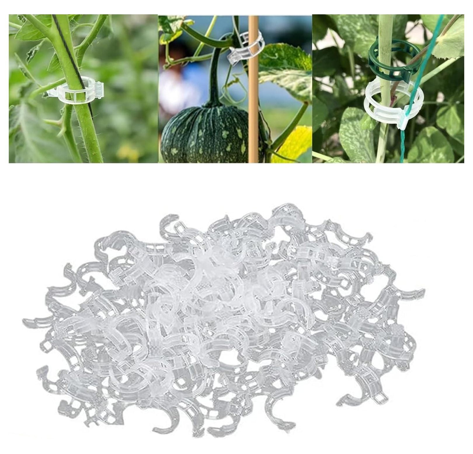 Plant Clips 200pcs Plant Support Clips for Support Secured Plastic ...