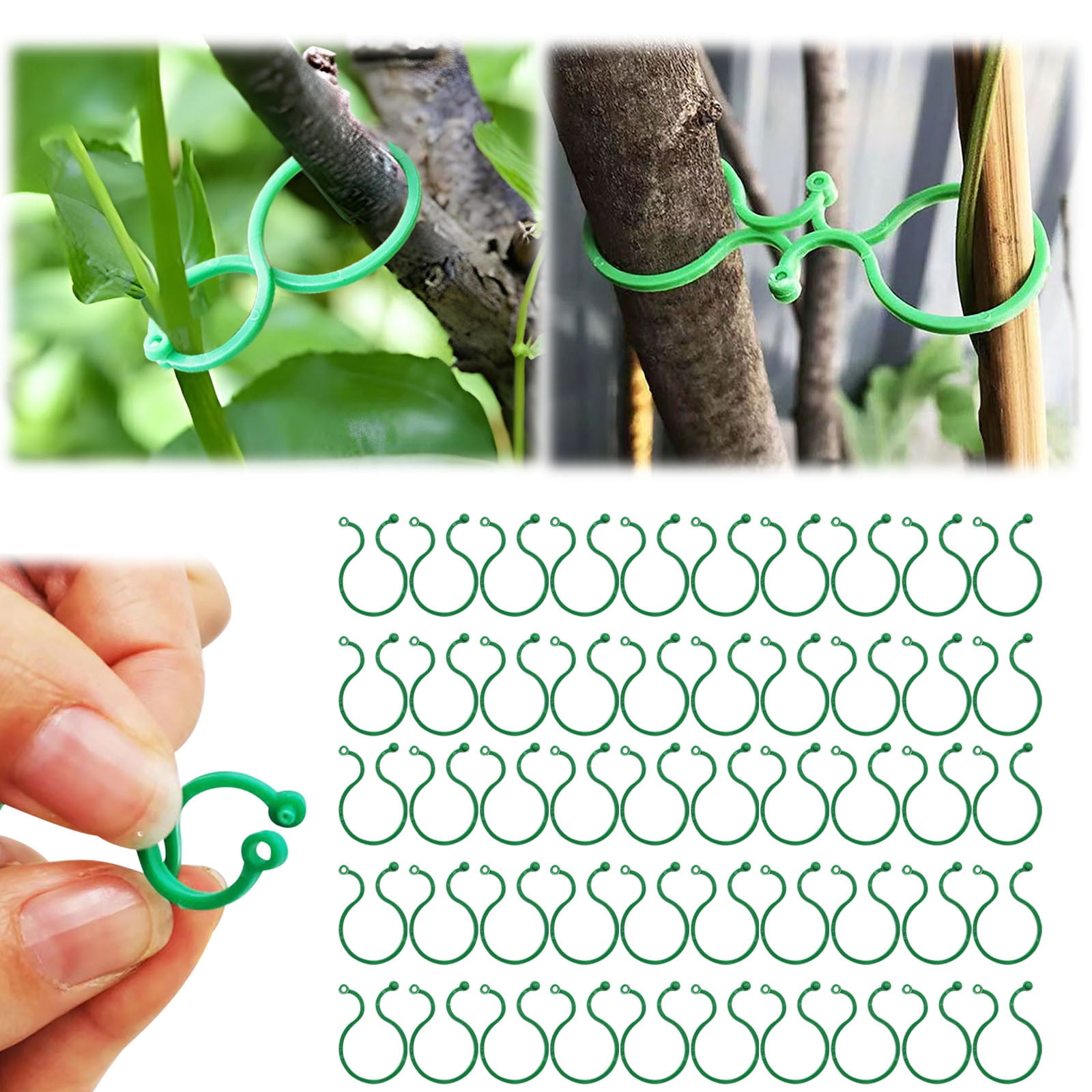 Plant Clips for Climbing Plants, Durable & Reusable Plant Ties, Easy to ...