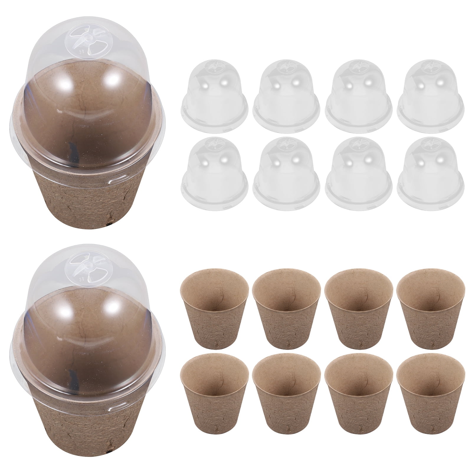 Plant Container Paper Flower Pots Biodegradable Seedling Round Serving ...