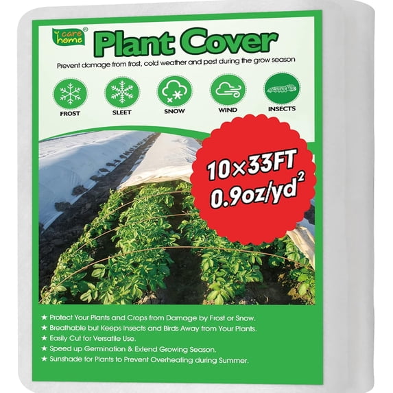 eisoco Plant Covers Freeze Protection, 10'x33' Frost Cloth, Reusable ...