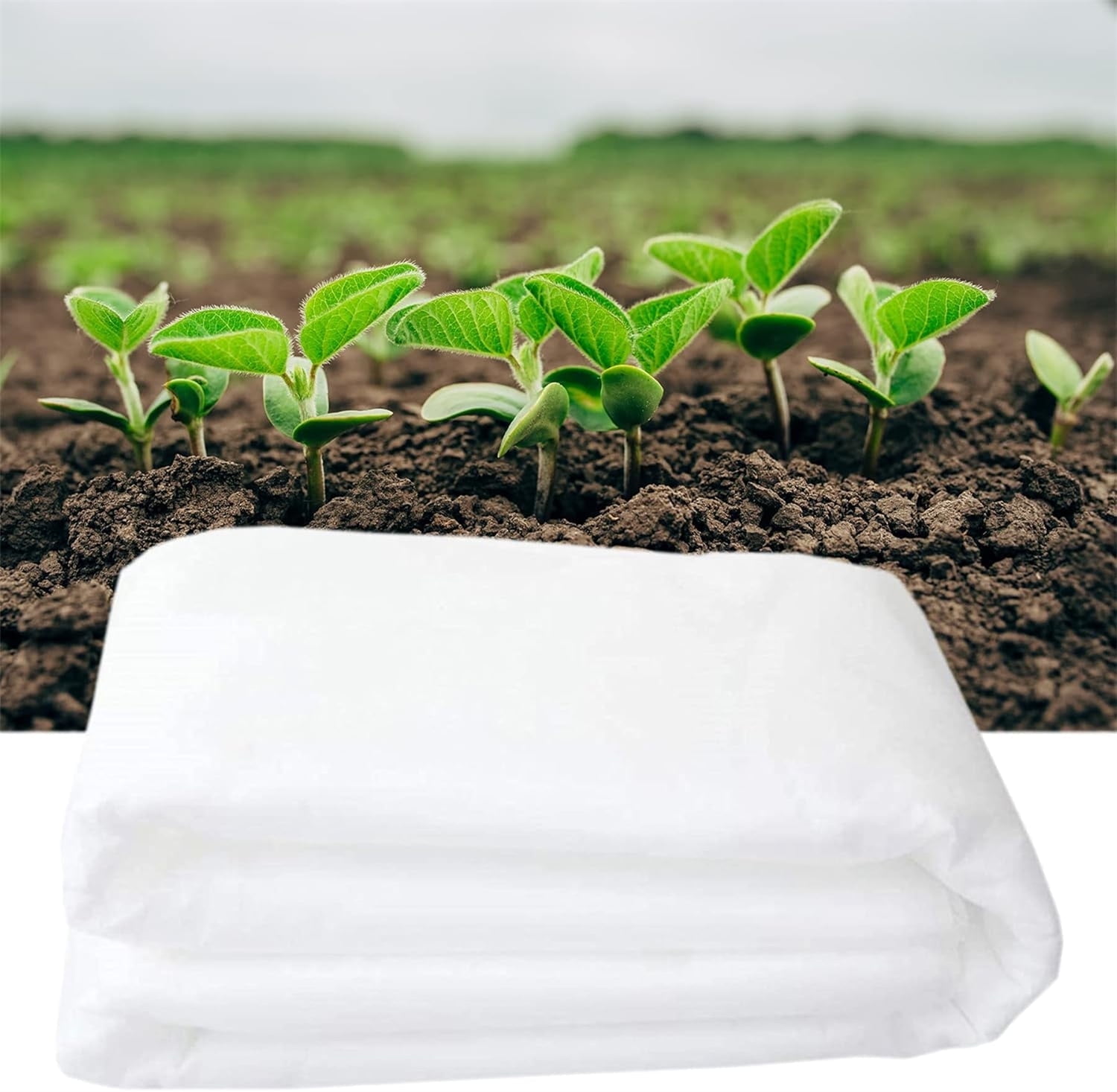 Plant Covers Freeze Protection, 0.9oz/yd² Reusable Floating Row Cover ...