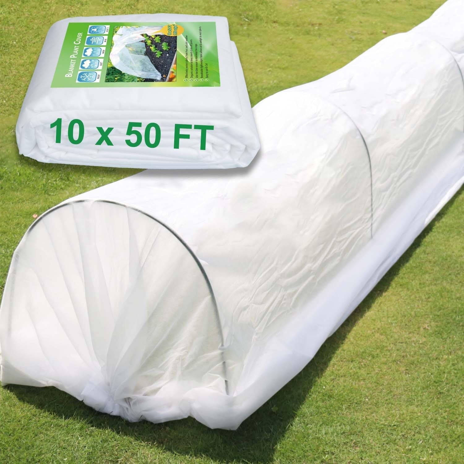 Plant Covers Freeze Protection 10 x 50 Ft, 1.05 oz/yd² Thicker Frost ...