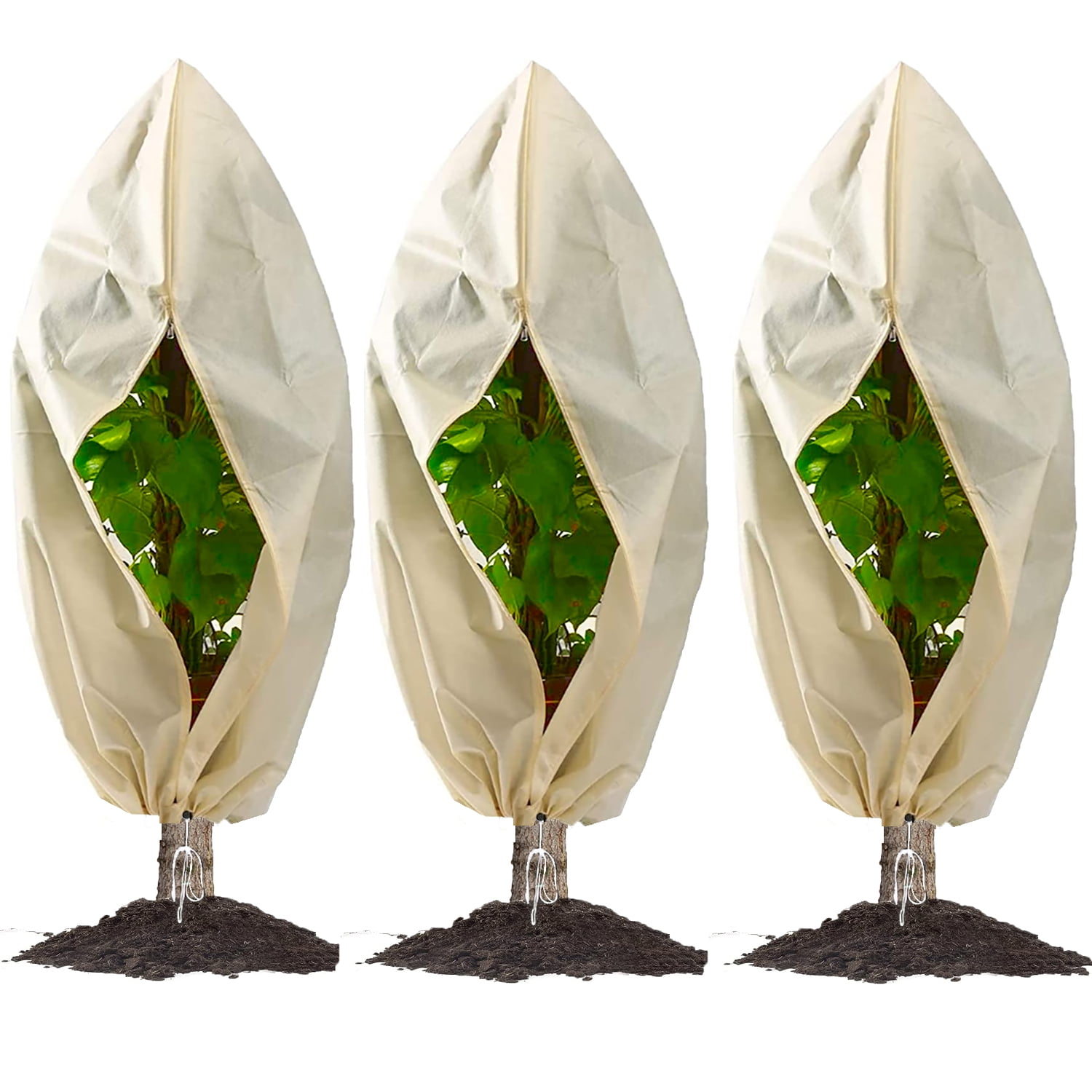 Plant Covers Freeze Protection, 3 Packs 47.3" x 70.9" Plant Covers for ...