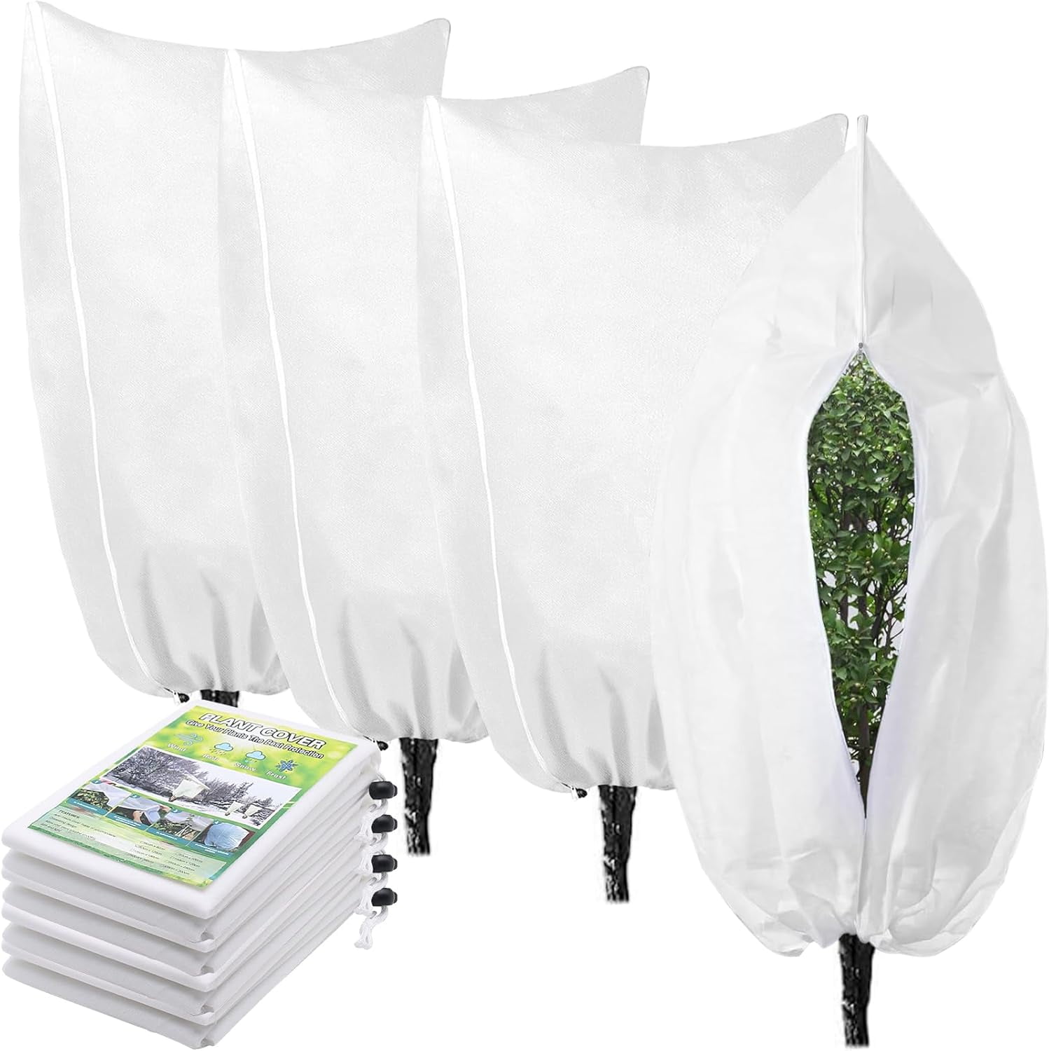 Plant Covers Freeze Protection, 31.4''×47.2'' Winter Cold Weather Frost ...