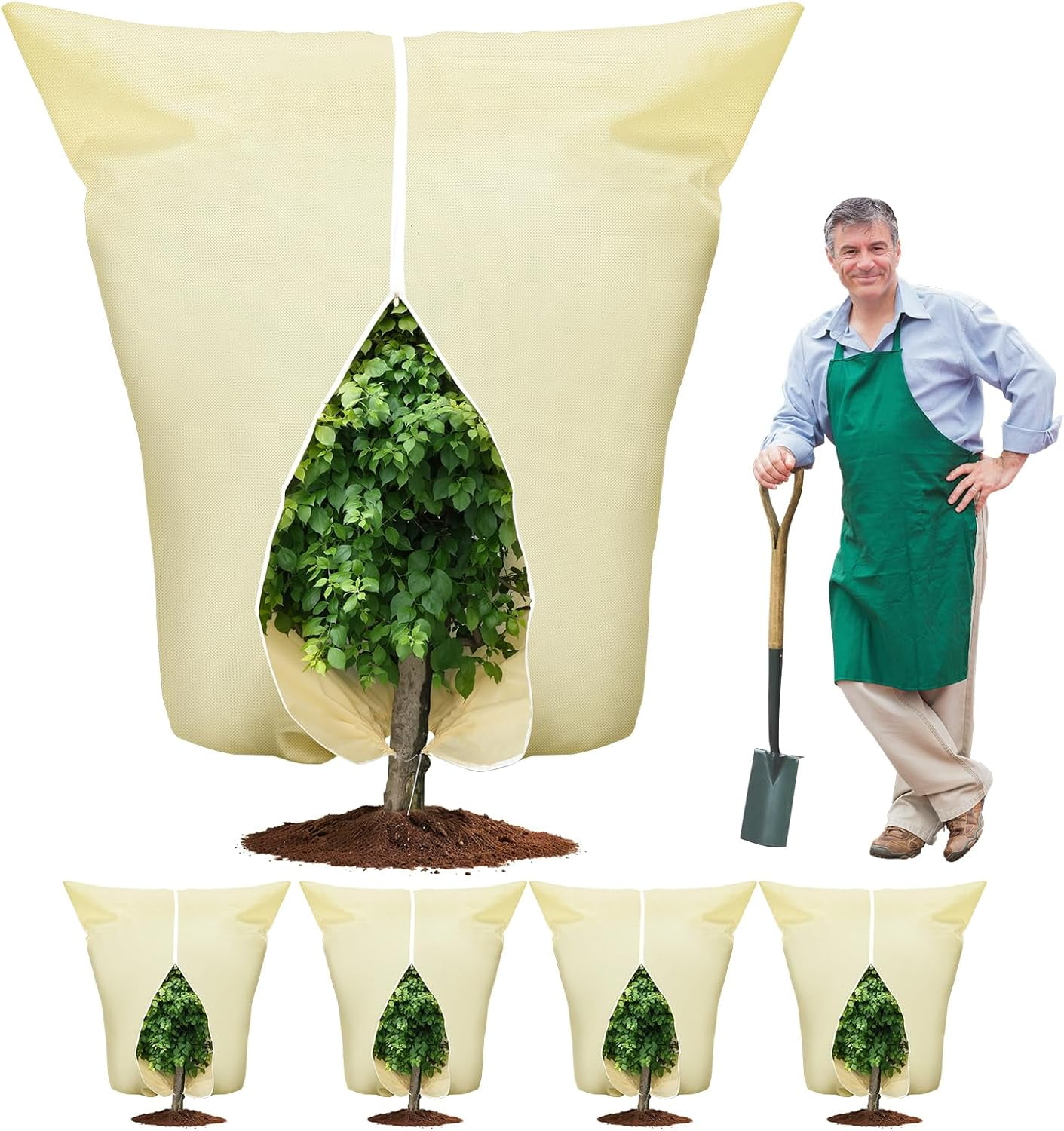Plant Covers Freeze Protection: 4 Pack 95Hx86W Inch Large Heavy Duty ...