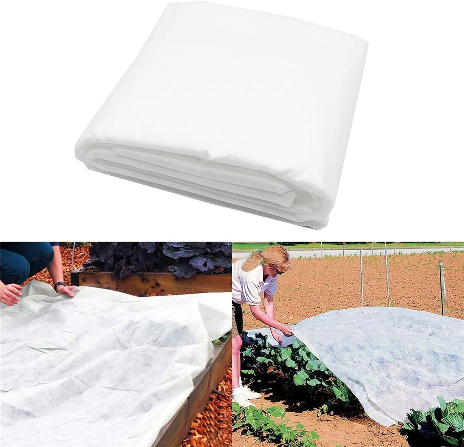 Plant Covers Freeze Protection, 6.5' x 16' Winter Frost Cloth Plant ...