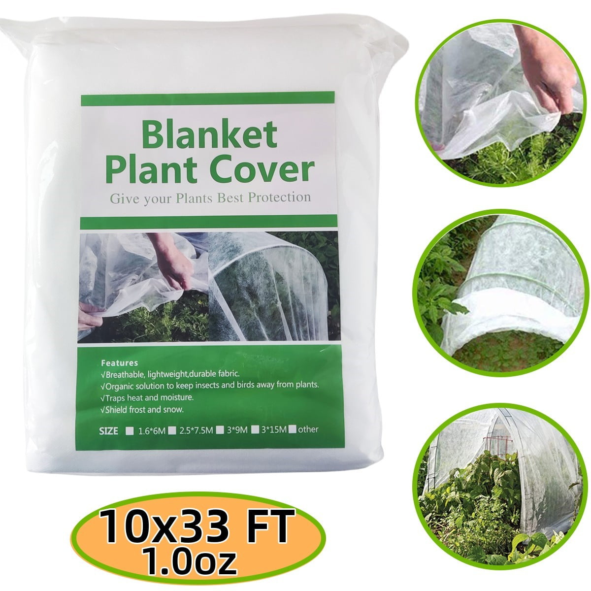 Plant Covers Freeze Protection, Floating Row Cover, Reusable Frost ...