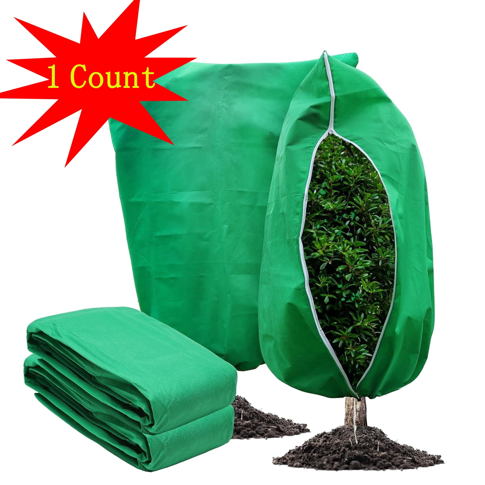 Plant Covers Freeze Protection, Frost Covers with Zipper Drawstring ...