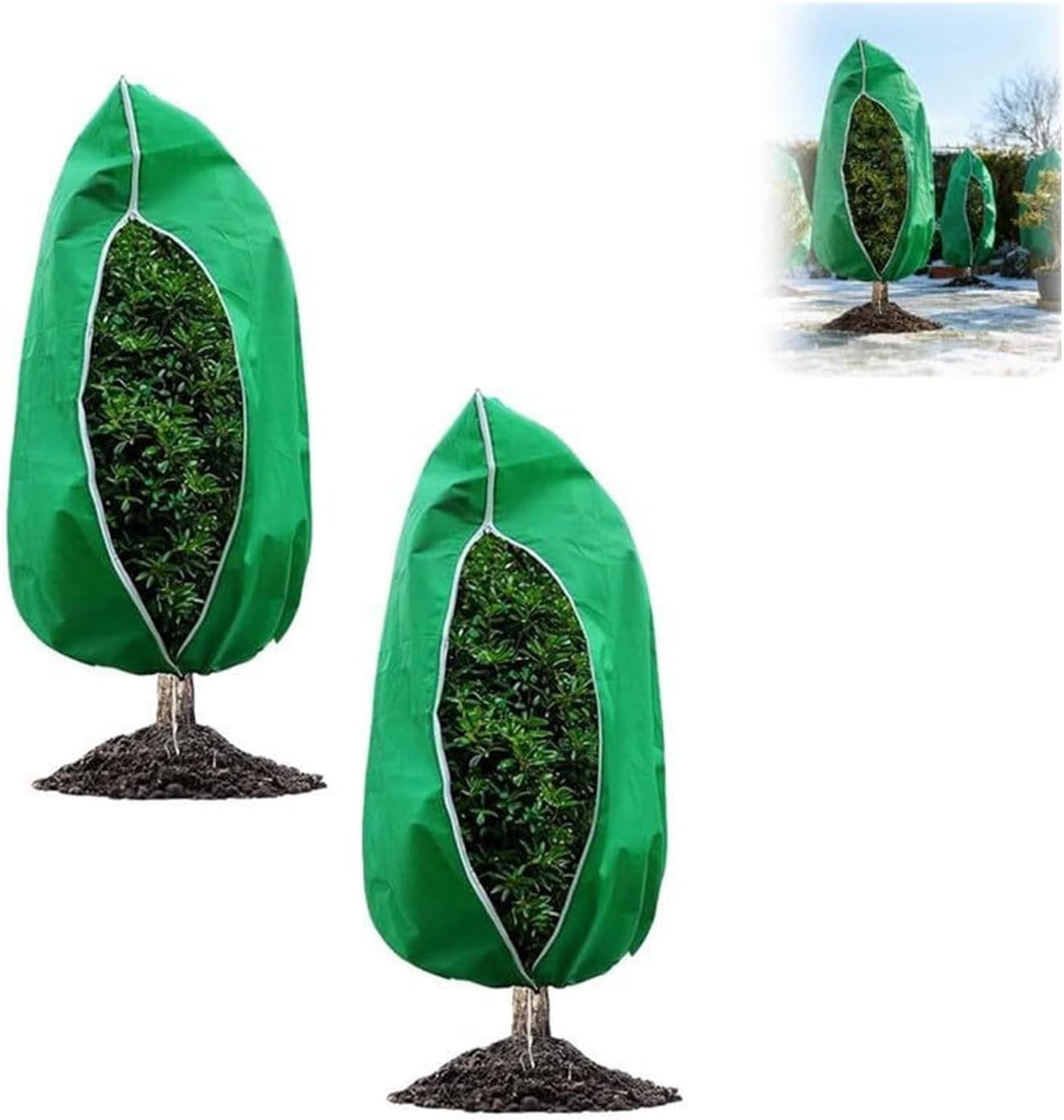 Plant Covers Freeze Protection with Zipper Drawstring, Frost Protection ...