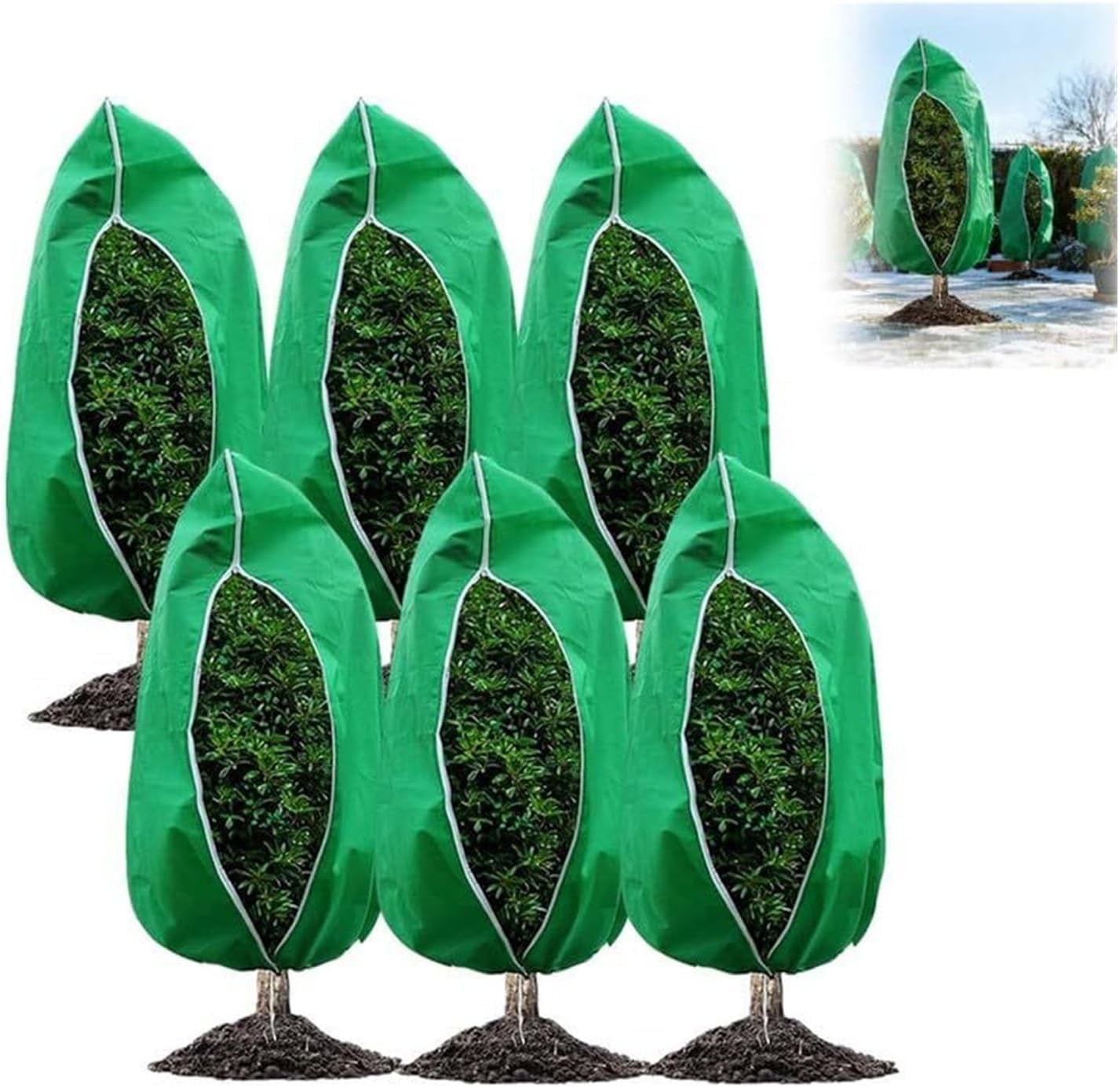 Plant Covers Freeze Protection with Zipper Drawstring, Frost Protection ...