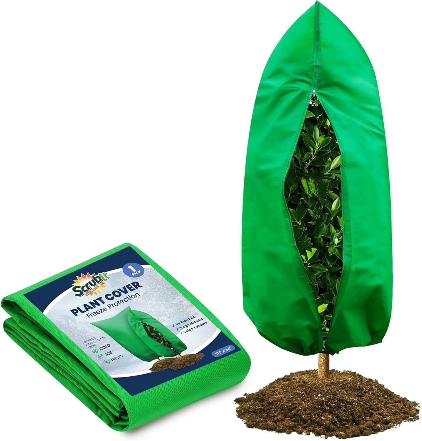 SCRUBIT Plant Covers, Freeze Protection Frost Cloth, Non-Woven Fabric ...