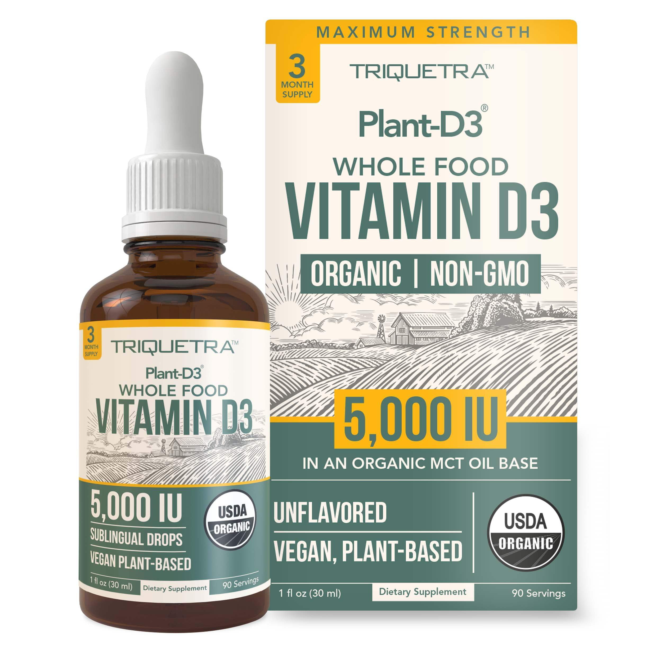 Plant-D3 Organic Vitamin D3 Liquid Concentrate - Walmart.com