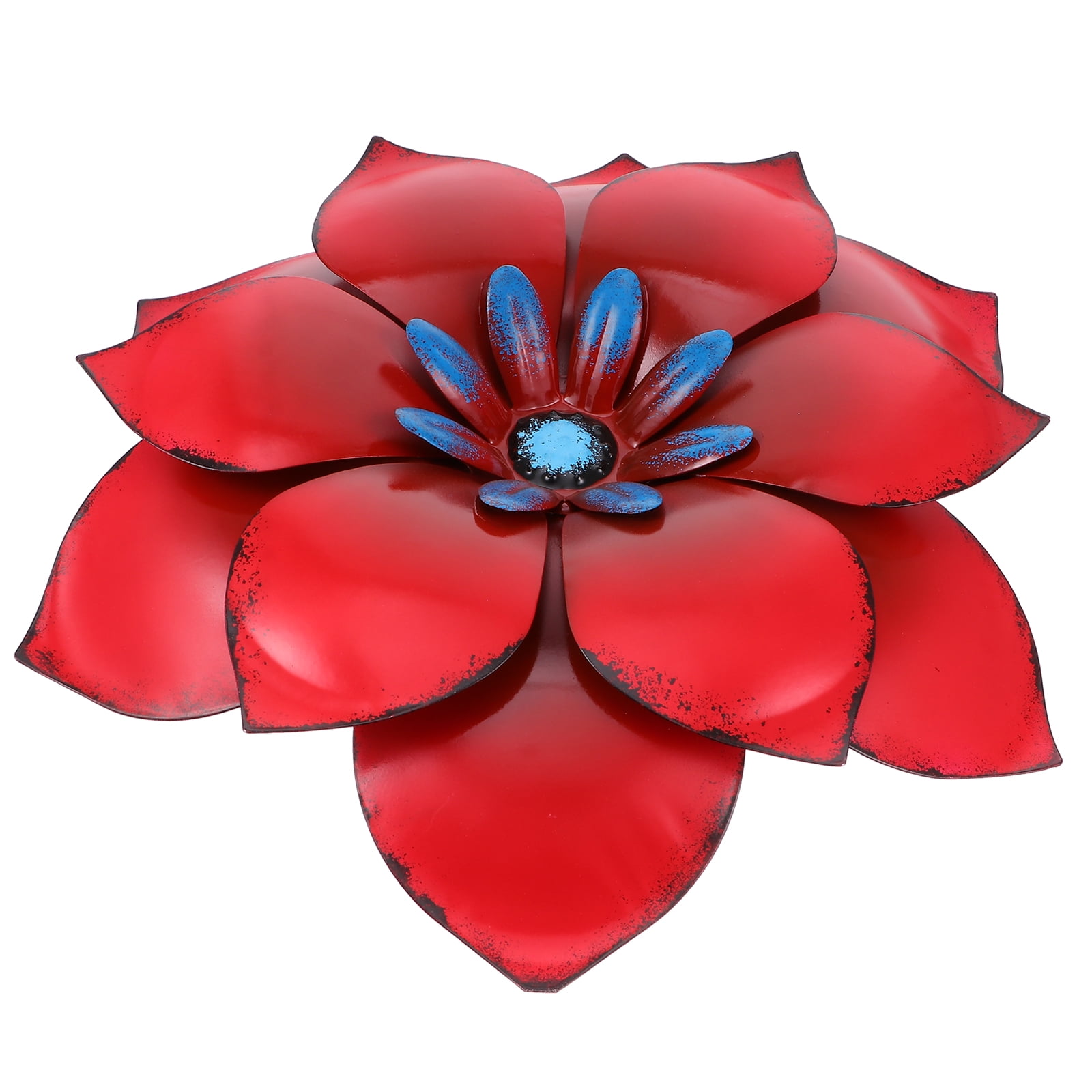 LULULION Red Garden Decor Metal 1Pcs 13.2x13.2in - Walmart.com