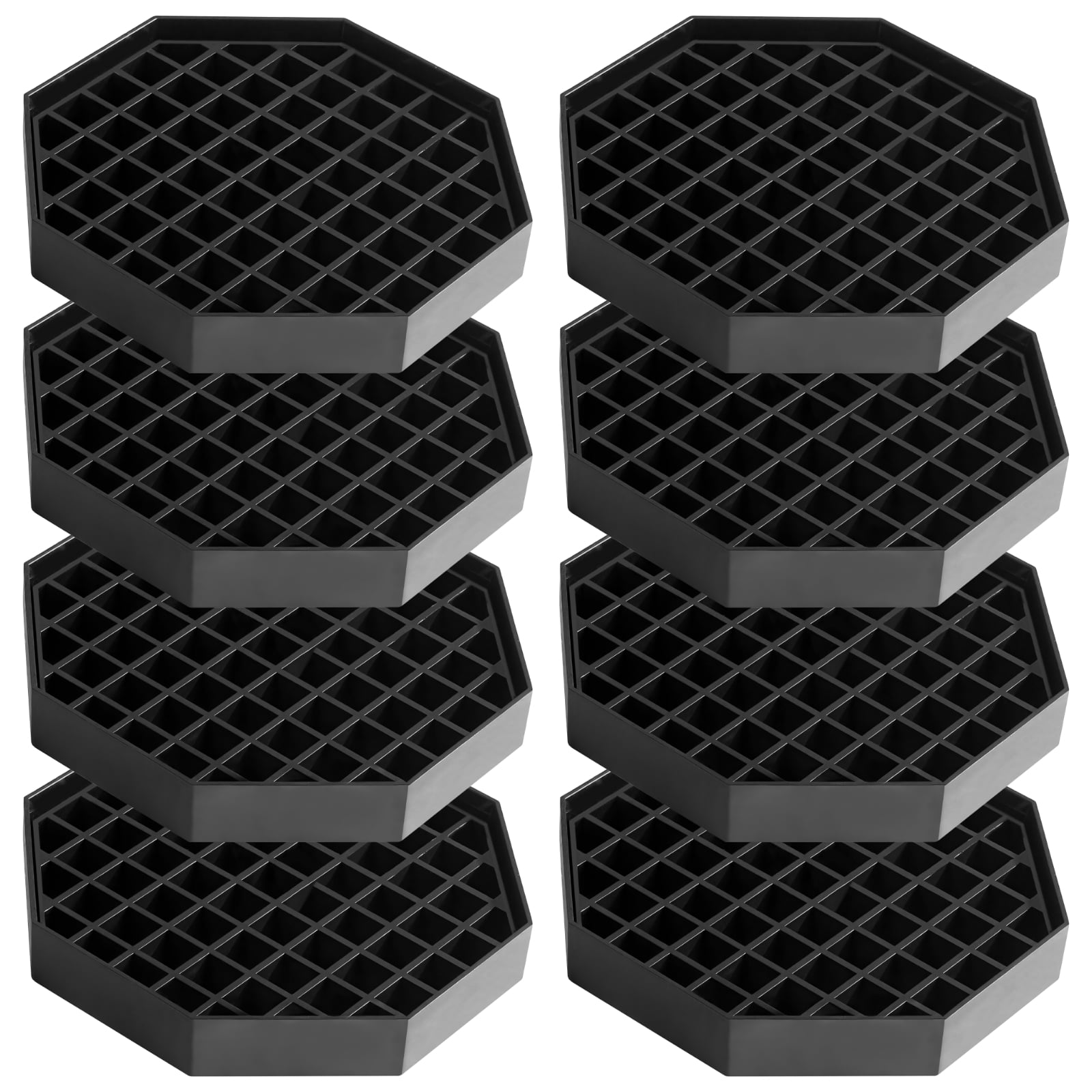 Plant Drip Tray 8 Pack, Octagon Shaped Drainage Saucer with Grid Design ...