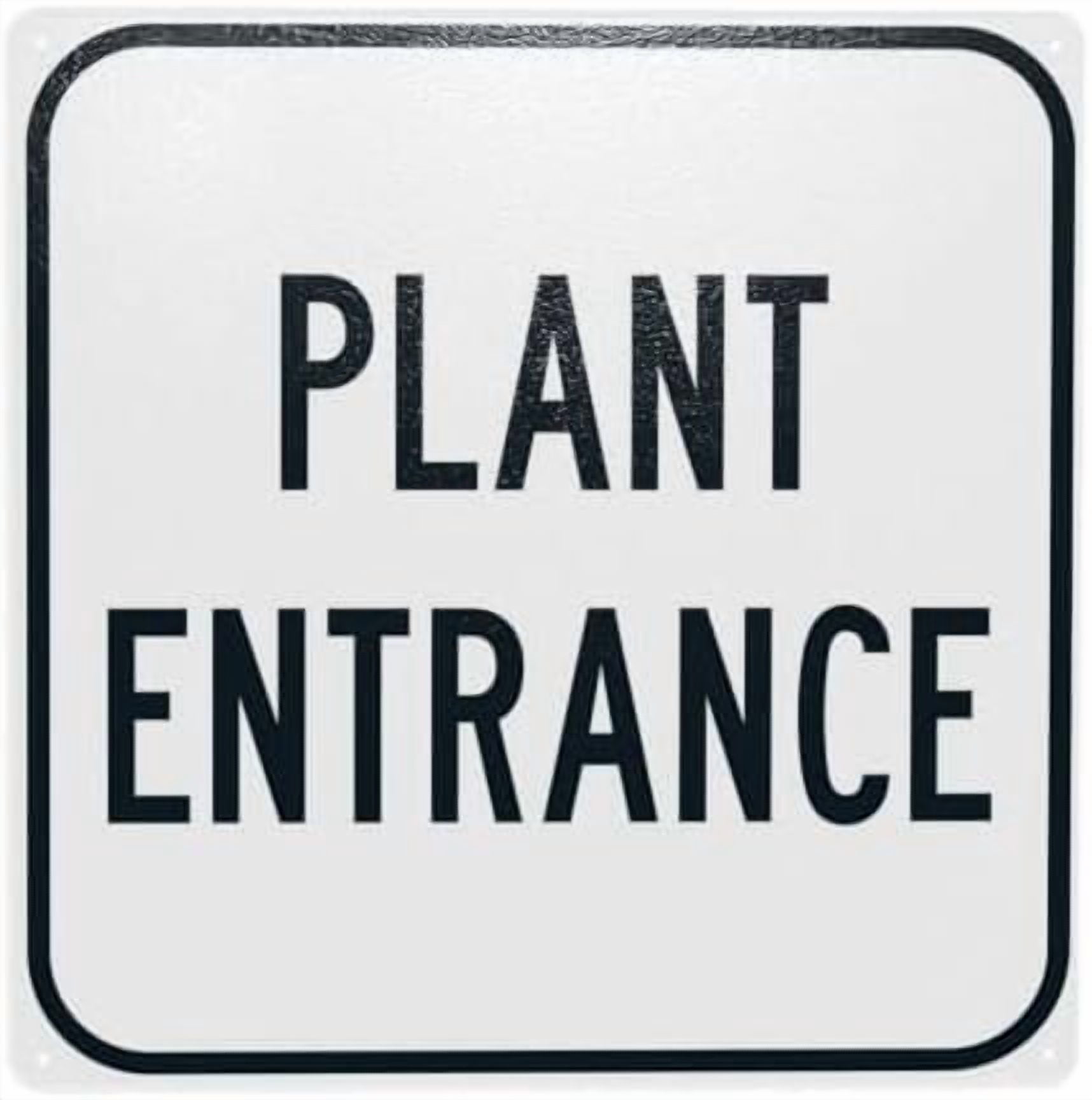 Plant Entrance Warning Sign, Gate Security Metal Signs for Home ...