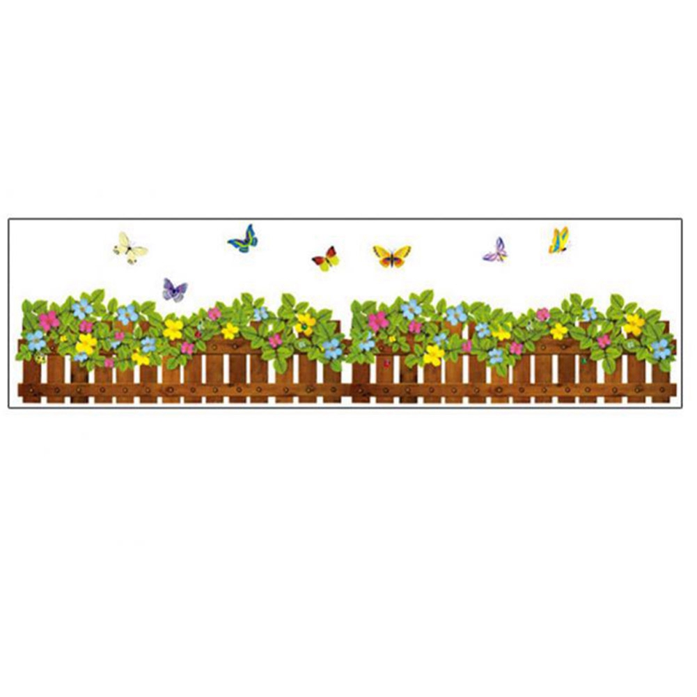 Plant Fence Wall Sticker Bedroom Living Room Backdrop Room Decorative ...