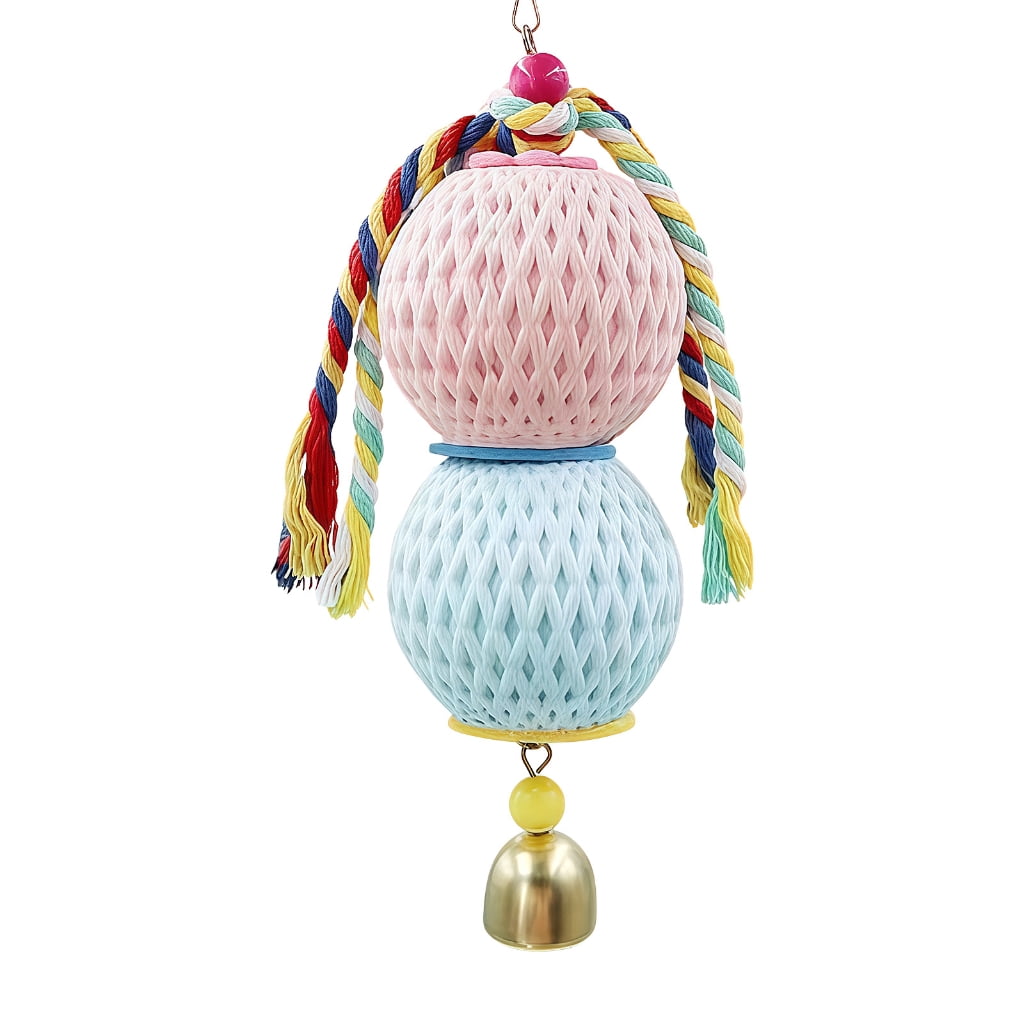 Plant Fiber Bird Chewing Toy With Noise Feature Ideal For Parrots Like ...