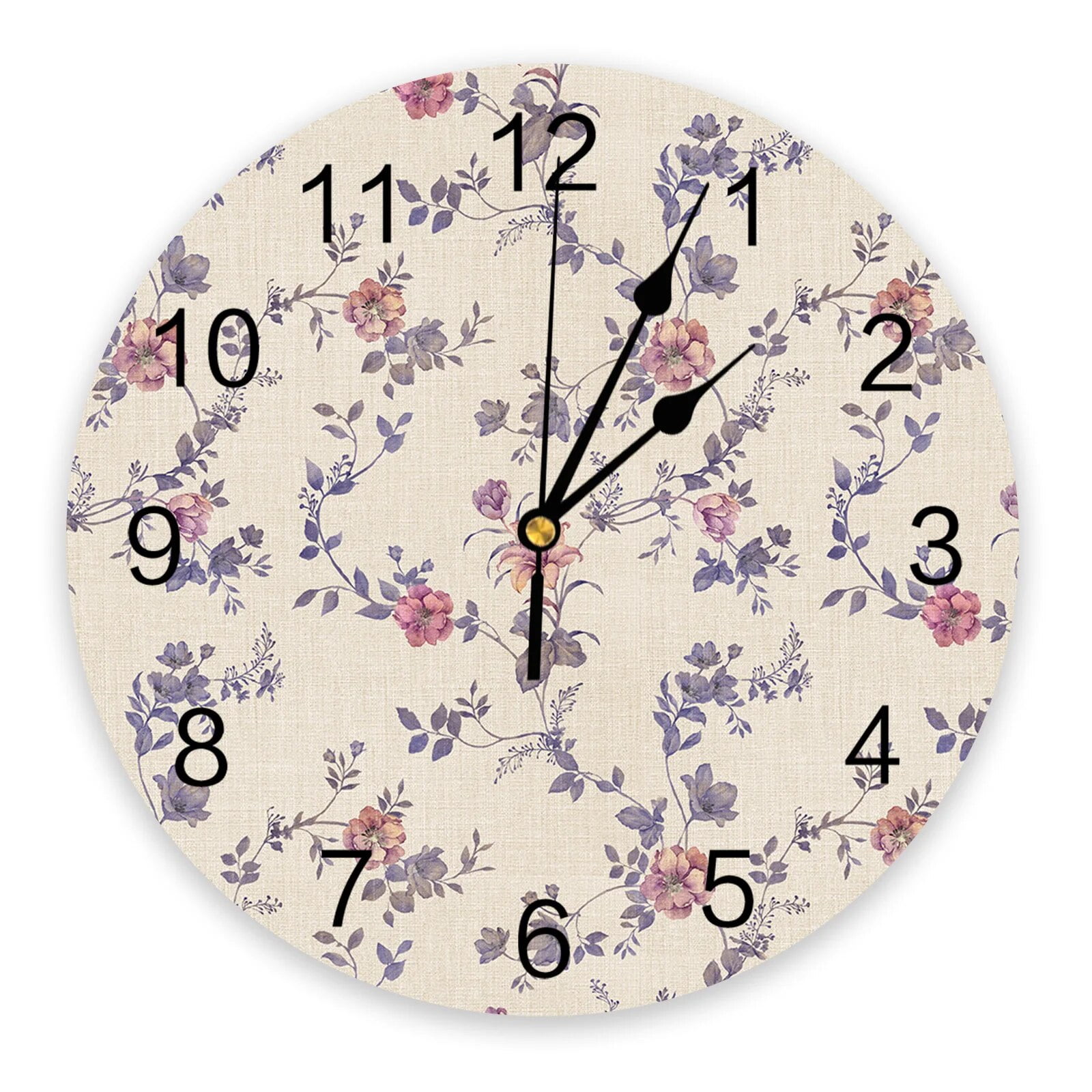 Plant Flower Clocks Wall Home Decor Modern Kitchen Room Bedroom Living ...
