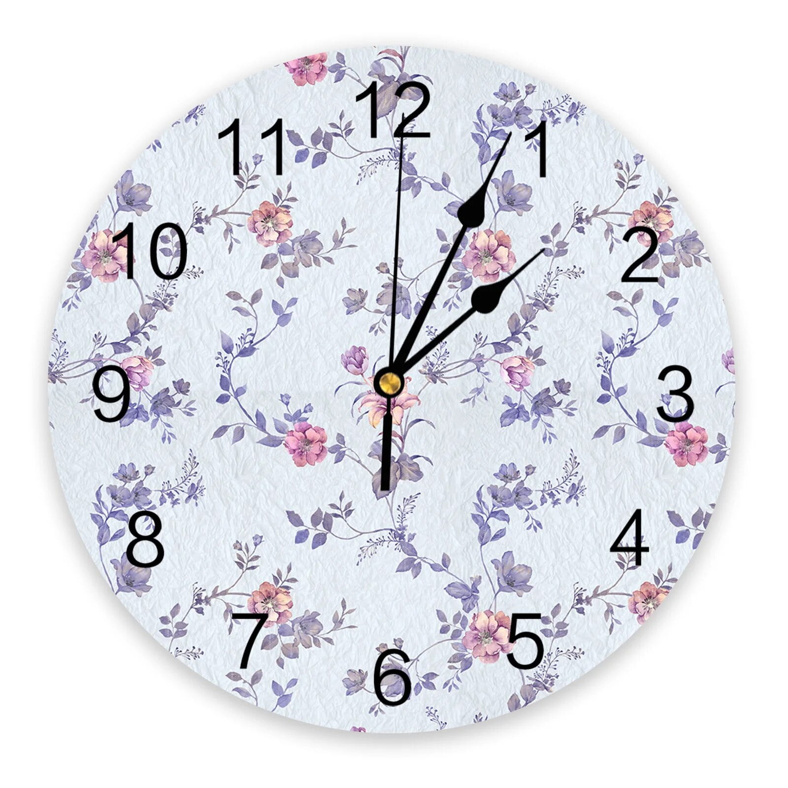 Plant Flower Clocks Wall Home Decor Modern Kitchen Room Bedroom Living ...