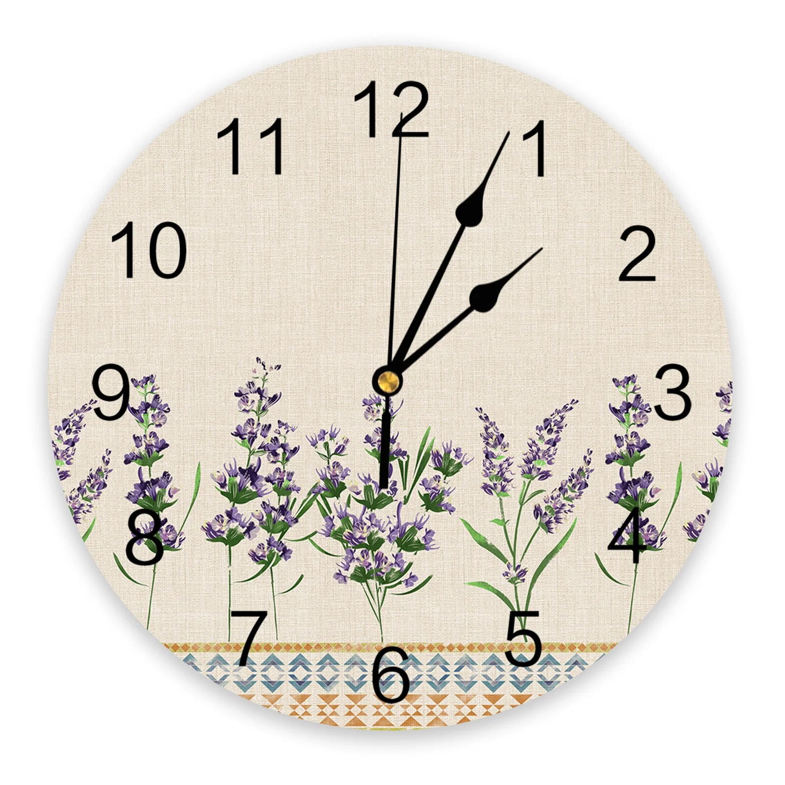 Plant Flower Clocks Wall Home Decor Modern Kitchen Room Bedroom Living ...
