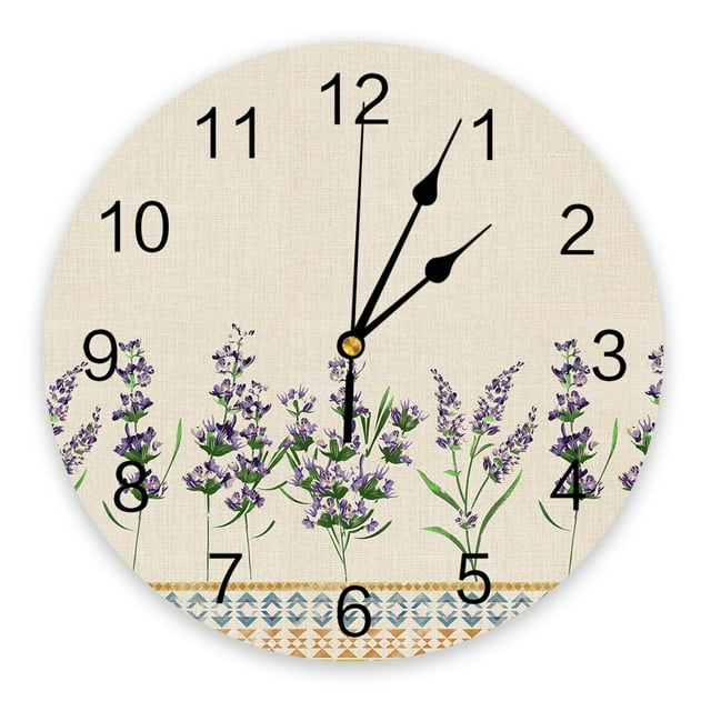 Plant Flower Clocks Wall Home Decor Modern Kitchen Room Bedroom Living ...