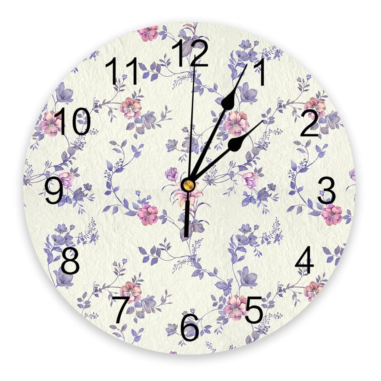 Plant Flower Clocks Wall Home Decor Modern Kitchen Room Bedroom Living ...