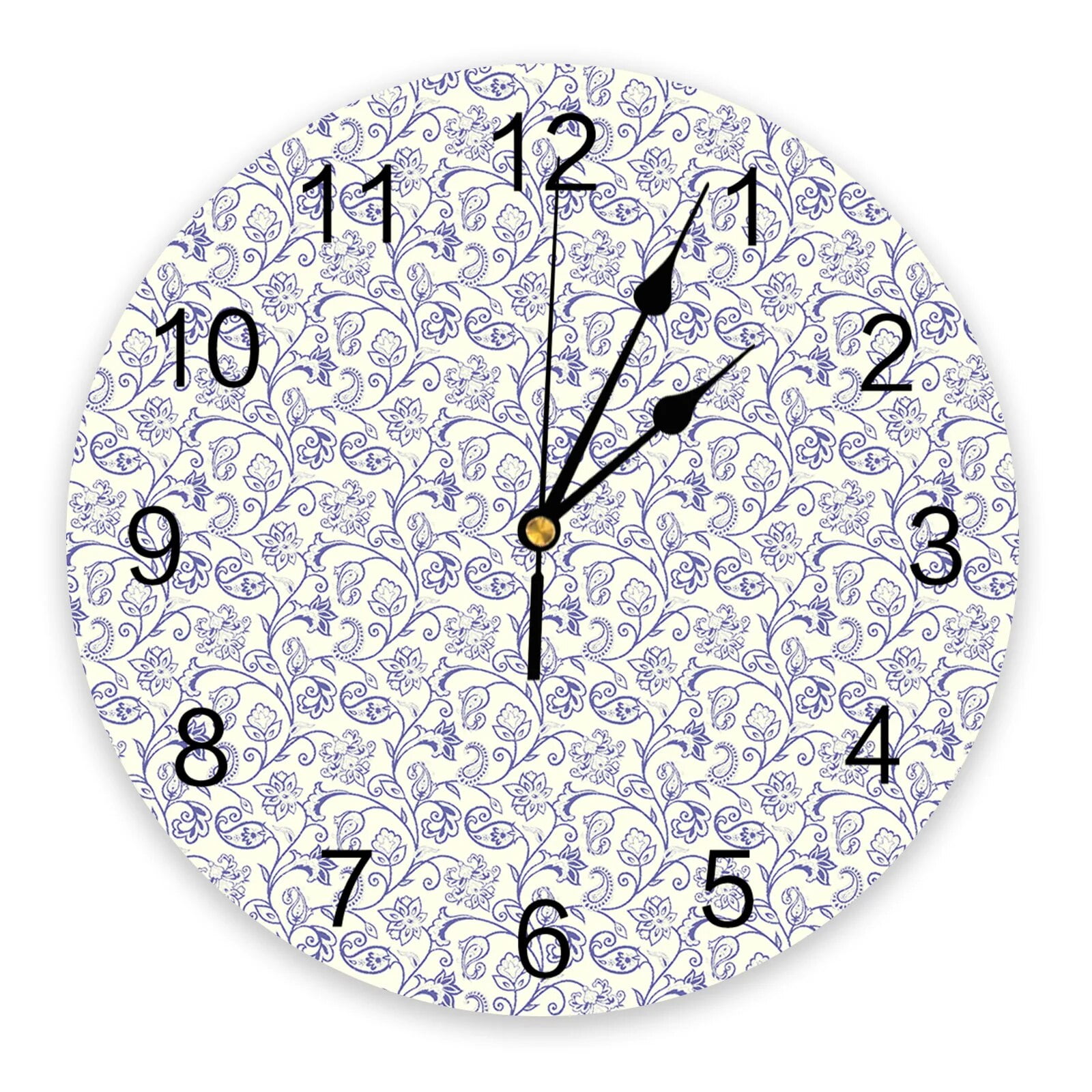 Plant Flower Clocks Wall Home Decor Modern Kitchen Room Bedroom Living ...