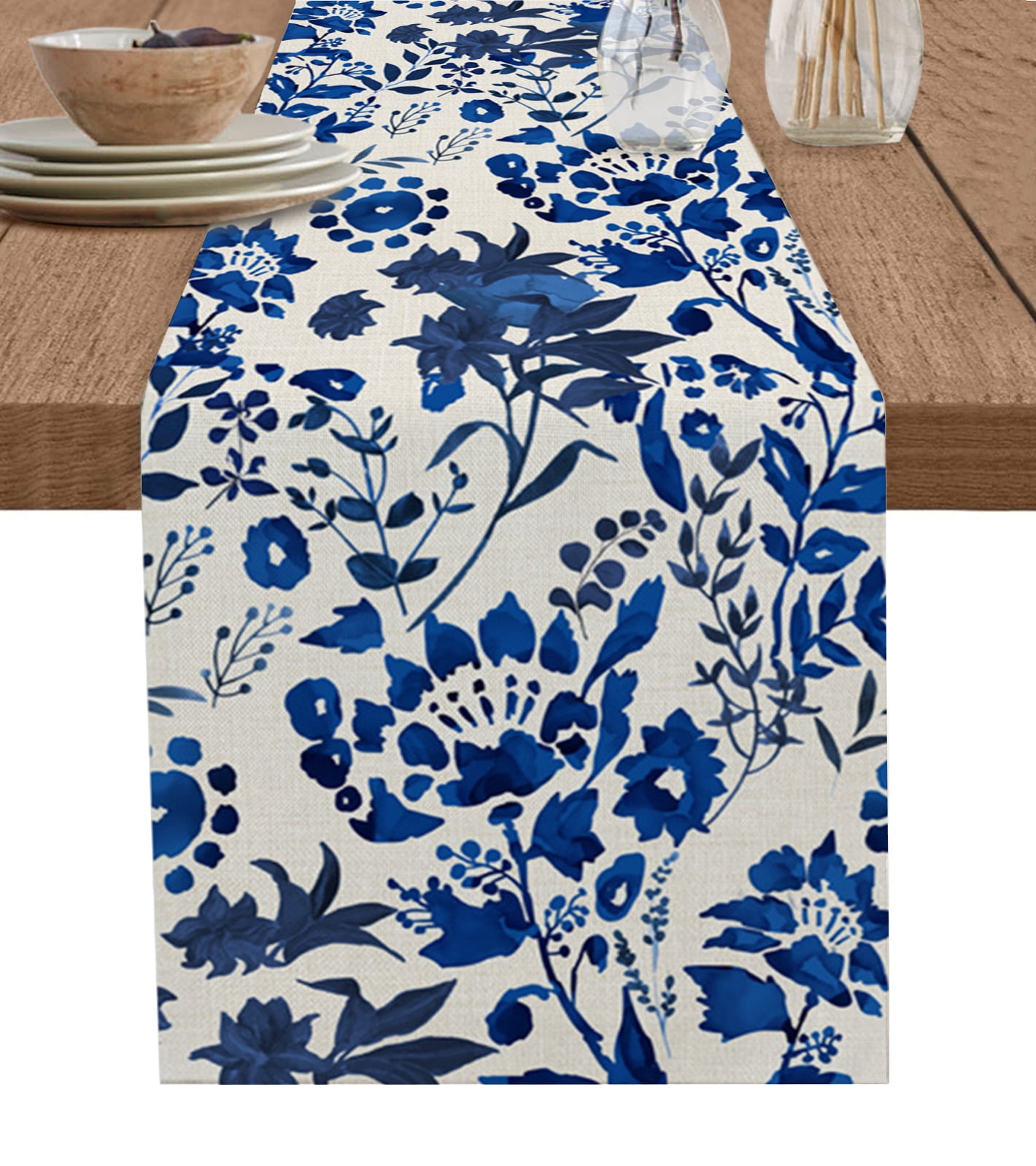 Plant Flower Leaves Clematis Table Runner ration Home r Dinner Table ...
