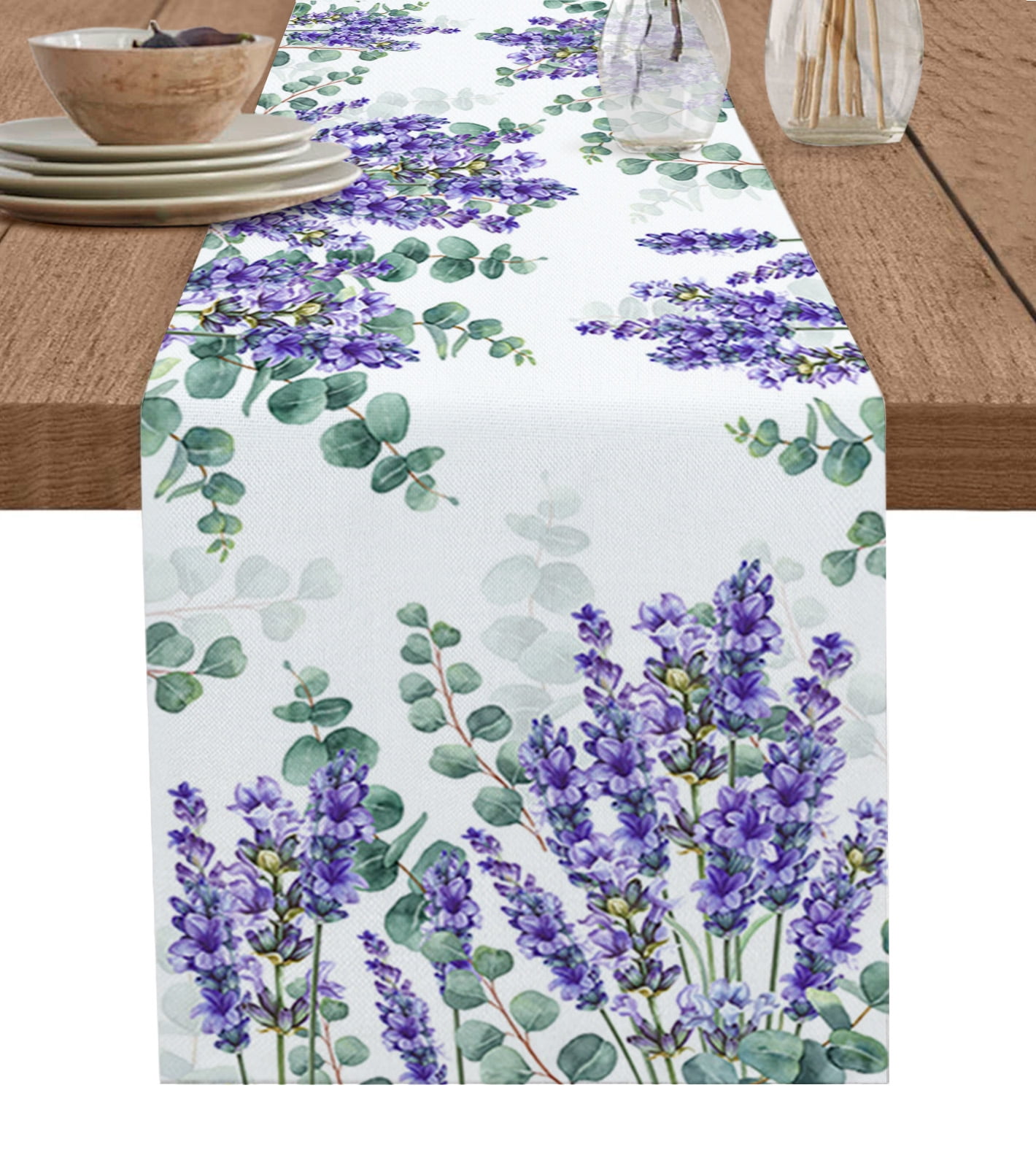 Plant Flower Leaves Clematis Table Runner ration Home r Dinner Table ...