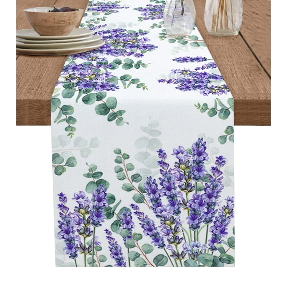Plant Flower Leaves Clematis Table Runner ration Home r Dinner Table ...