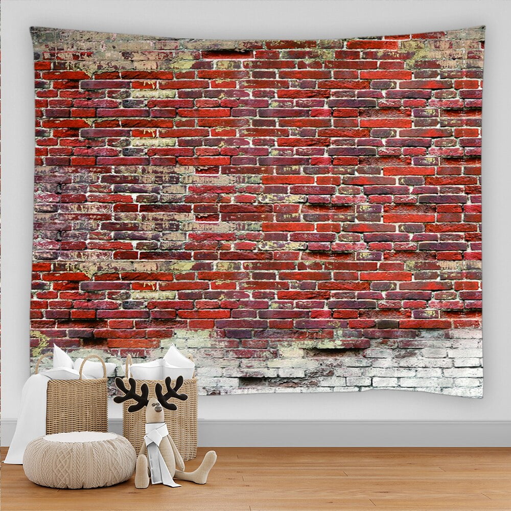 Plant Flower On Stone Wall Tapestry Wall Hanging Farmhouse Decor Large ...