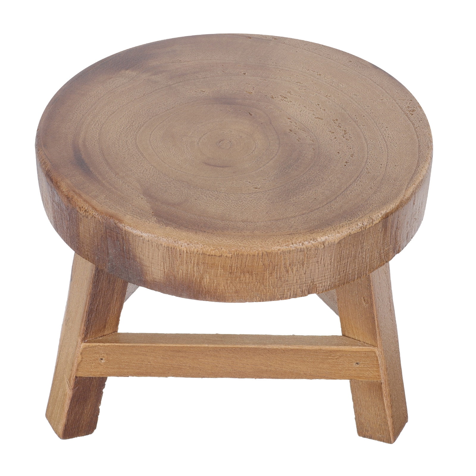 Frcolor Wooden Plant Stand, Light Brown Flowerpot Rack, Round Stool ...