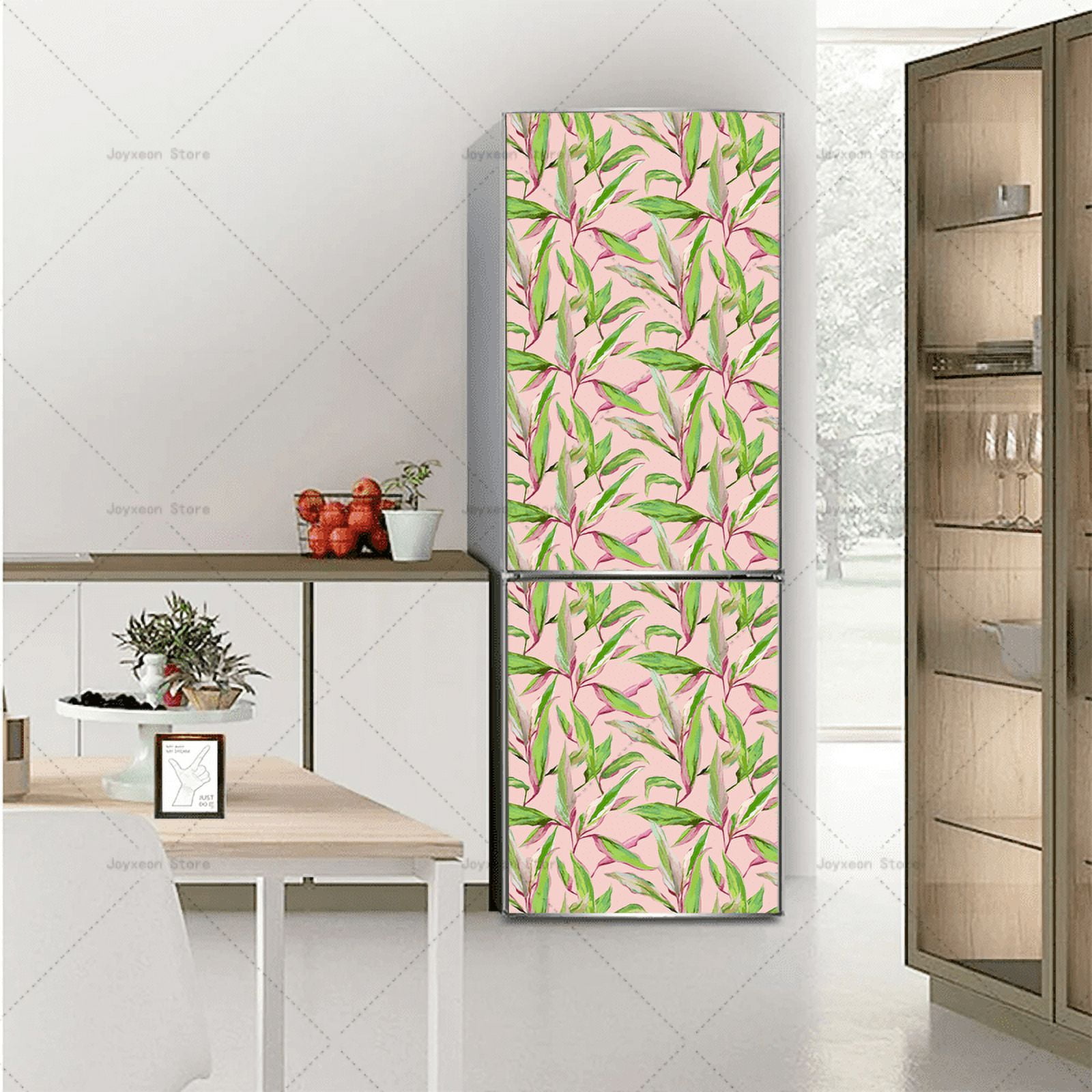 Plant Flower Refrigerator Door Sticker Art Print Kitchen Refrigerator ...