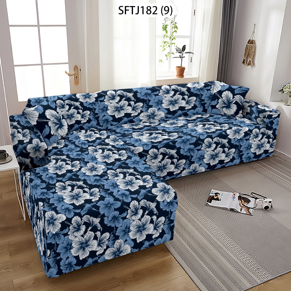 Plant Flower Sofacover L Shape 1/2/3/4-Seater Small Sofa Sofa Liner ...