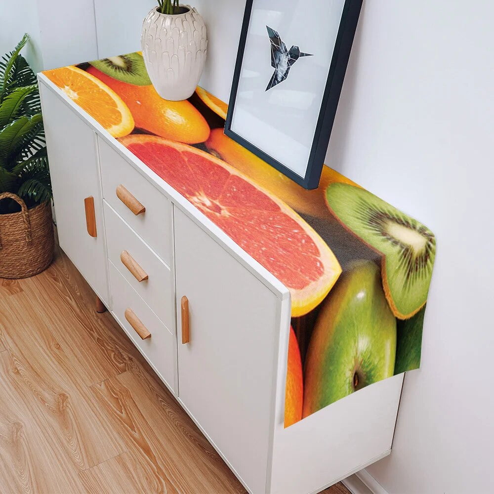 Plant Fruit Orange Table Runner Home Dining Table Decor Hotel Wedding ...