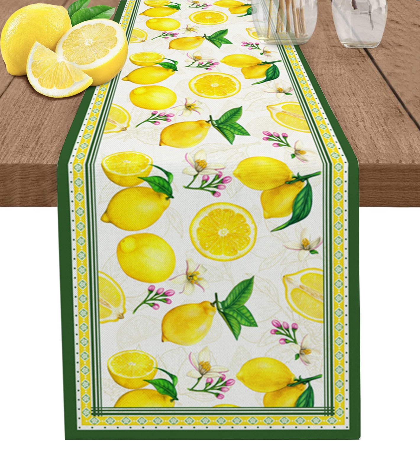 Plant Fruit Orange Table Runner Home Wedding r Table Flag Mat Table ...