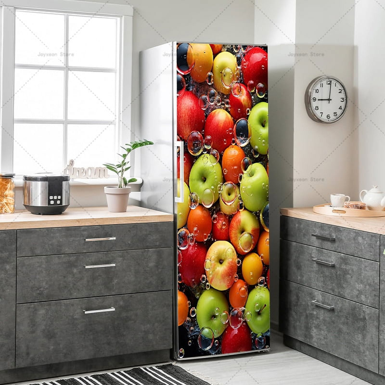 Plant Fruit Refrigerator Sticker Kitchen ration Removable Waterproof ...