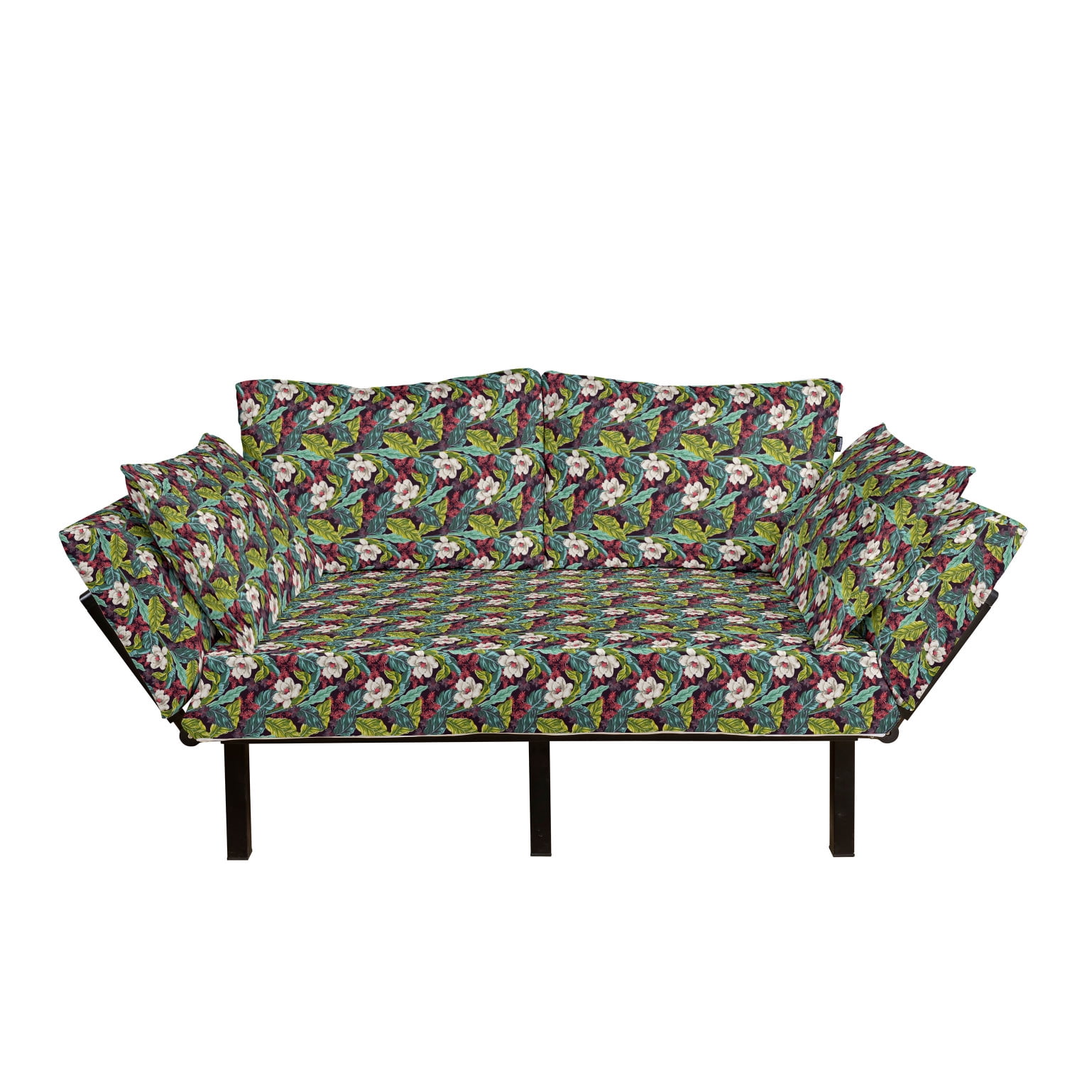 Plant Futon Couch, Exotic Nature Depicting Image of a Drawing with ...