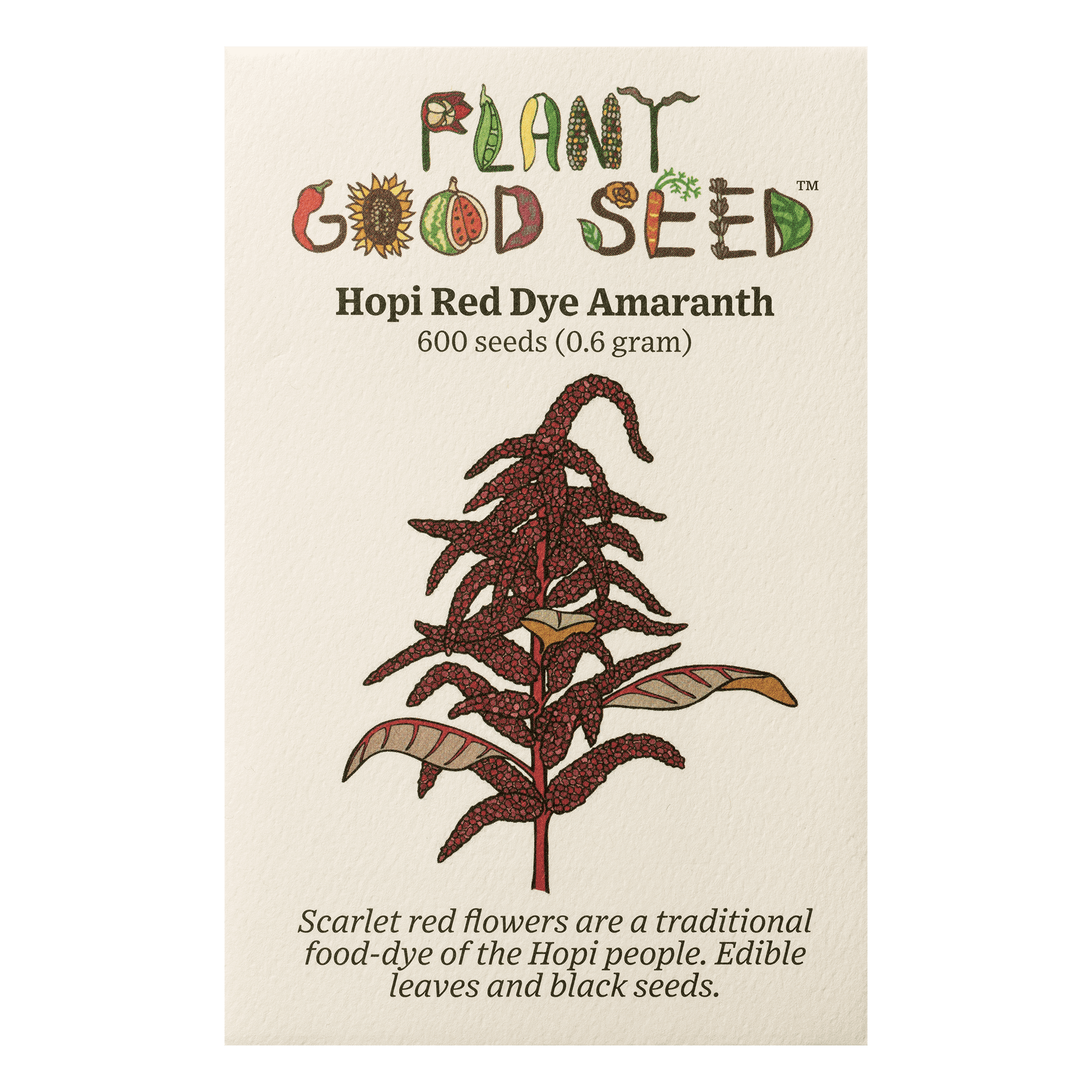 Plant Good Seed Company Hopi Red Amaranth Seeds, Organic Seeds for ...