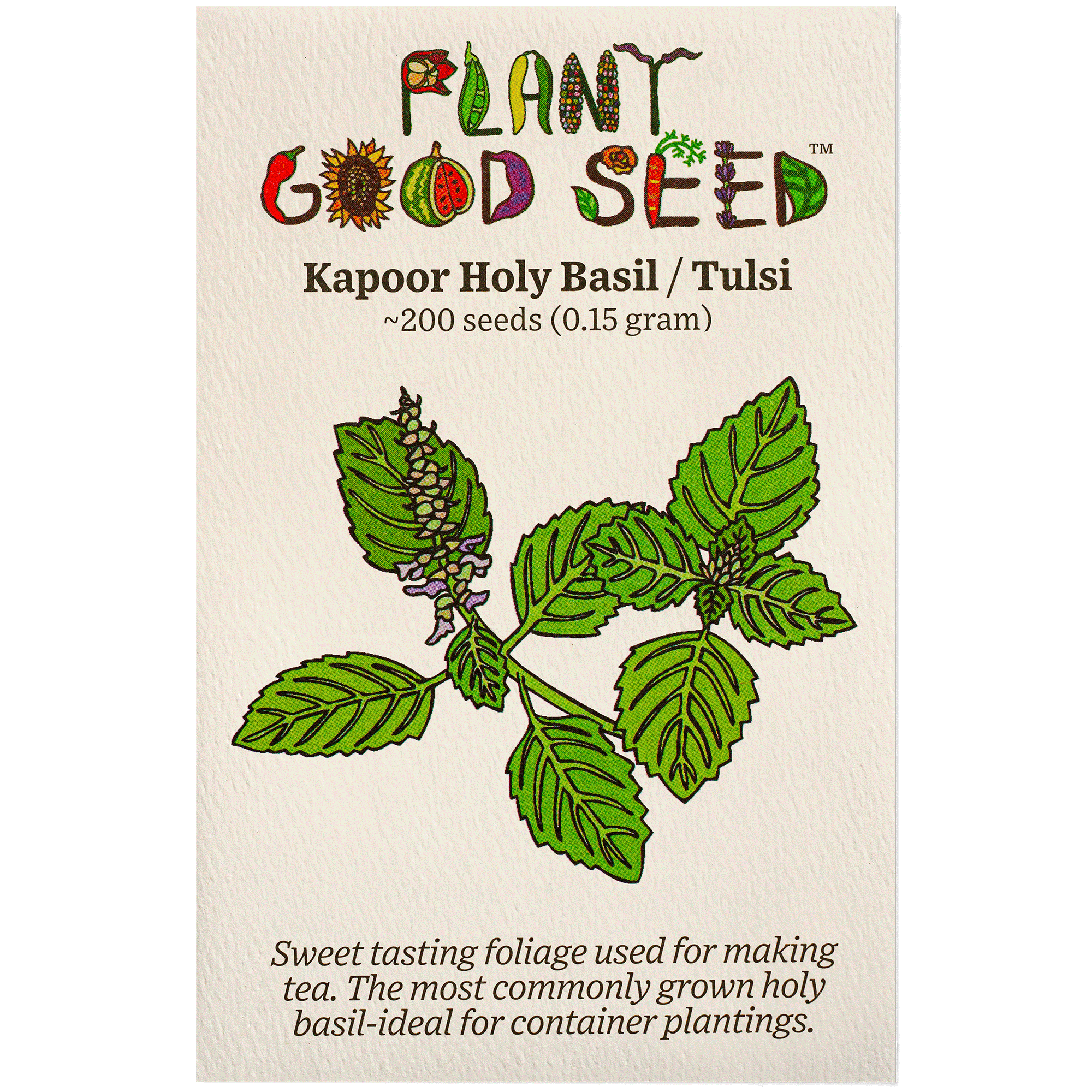 Plant Good Seed Kapoor Holy Basil Seeds for Organic Planting, 200 Seeds ...