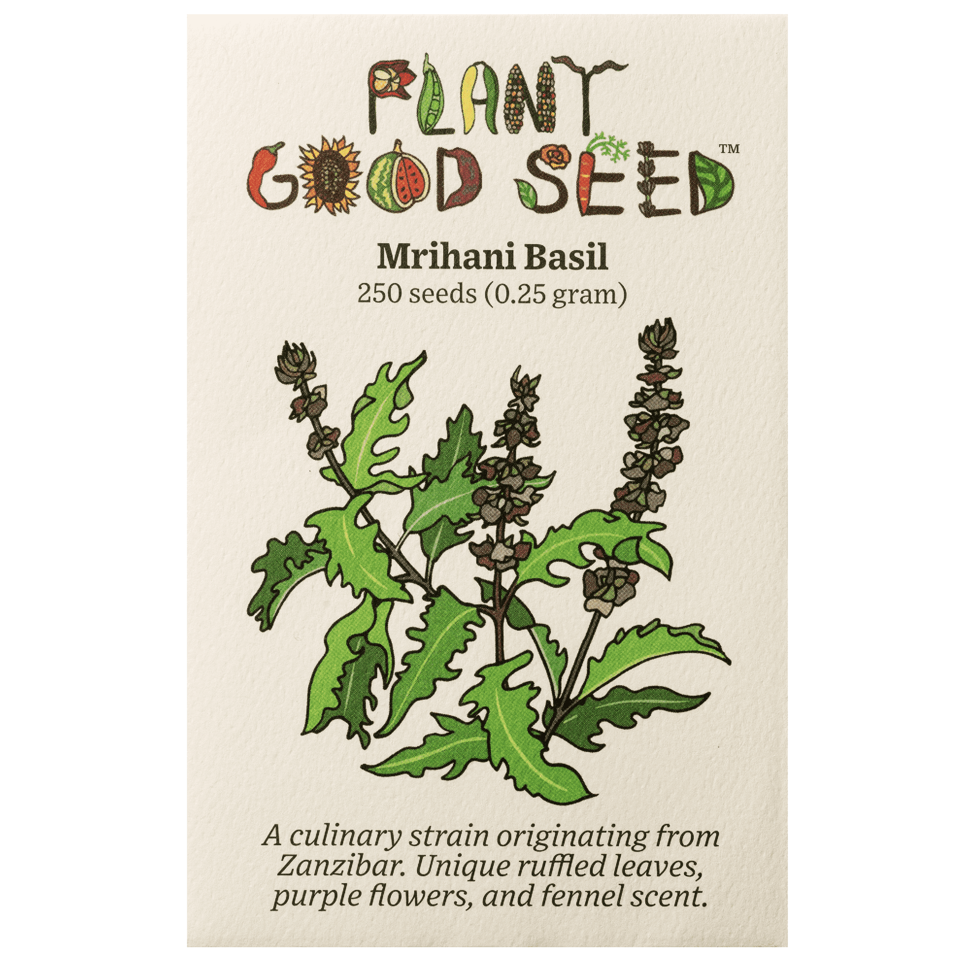 Plant Good Seed Mrihani Basil Herb Seeds: 250 Seed Packet, Fragrant ...