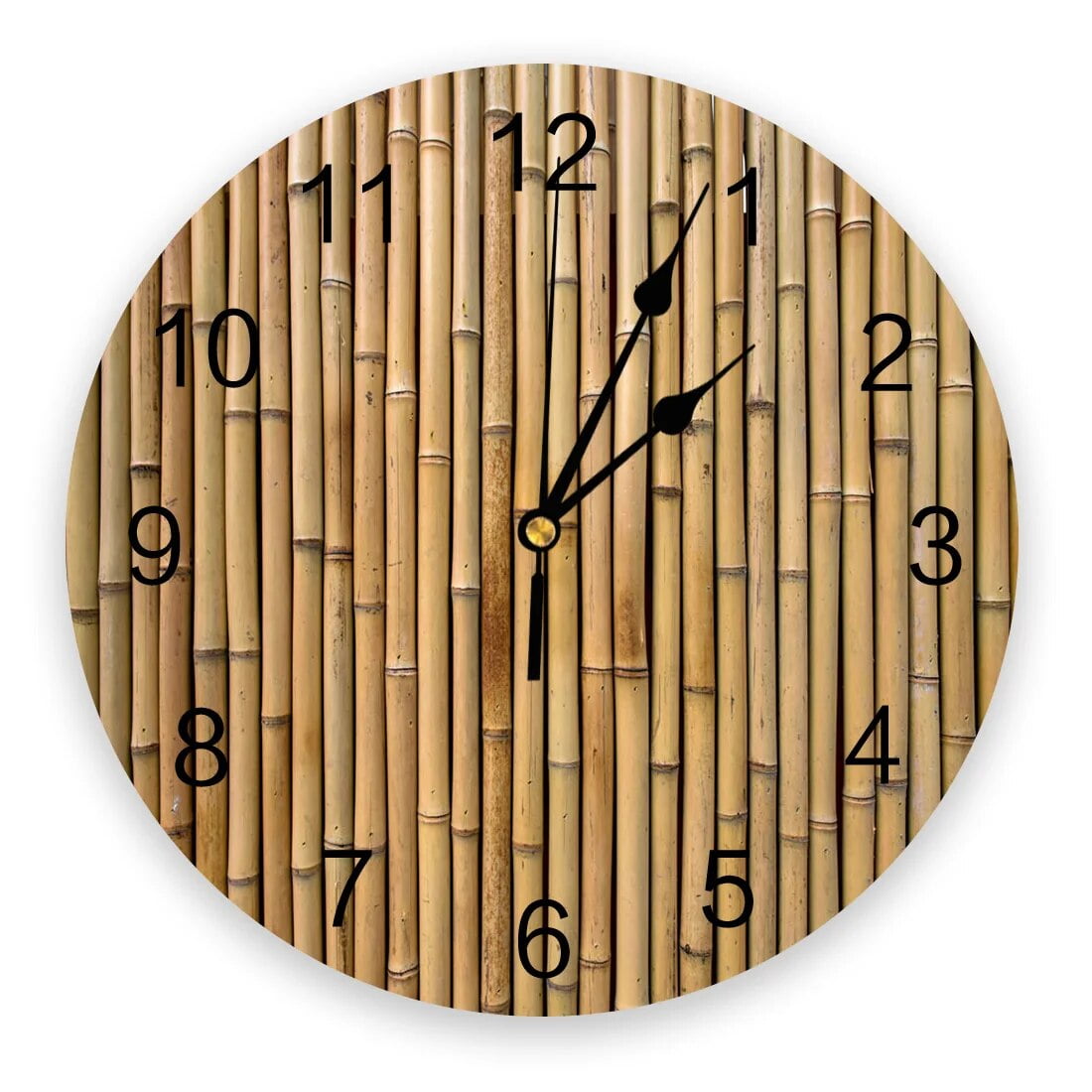 Plant Green Bamboo Forest Fresh Wall Clock Home Decor Bedroom Silent ...