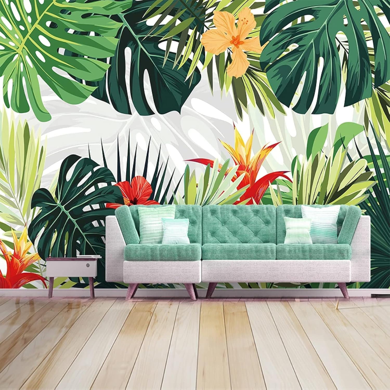 Plant Green Leaf 3D Wall Murals Wallpaper, Modern Pastoral Custom Wall ...