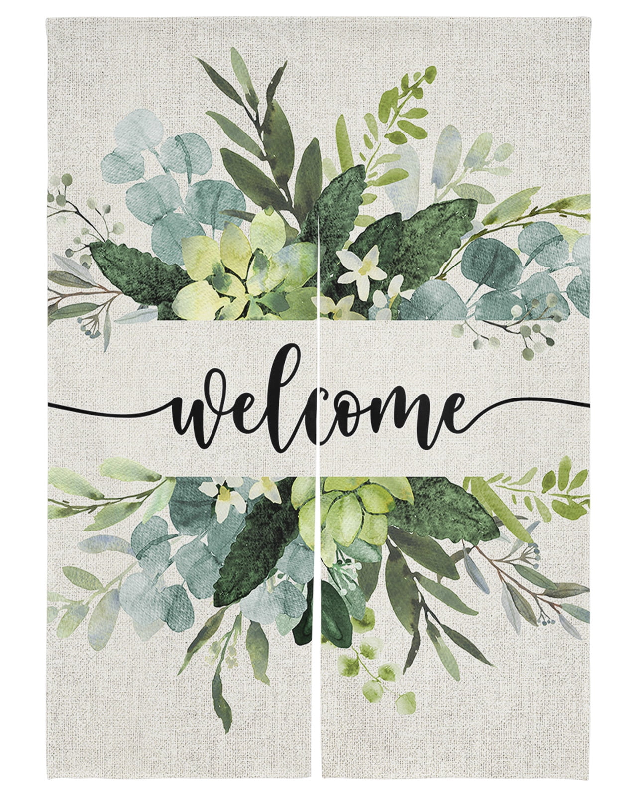 Plant Green Rattan Leaves Door Curtains Japanese Style Partition Split ...