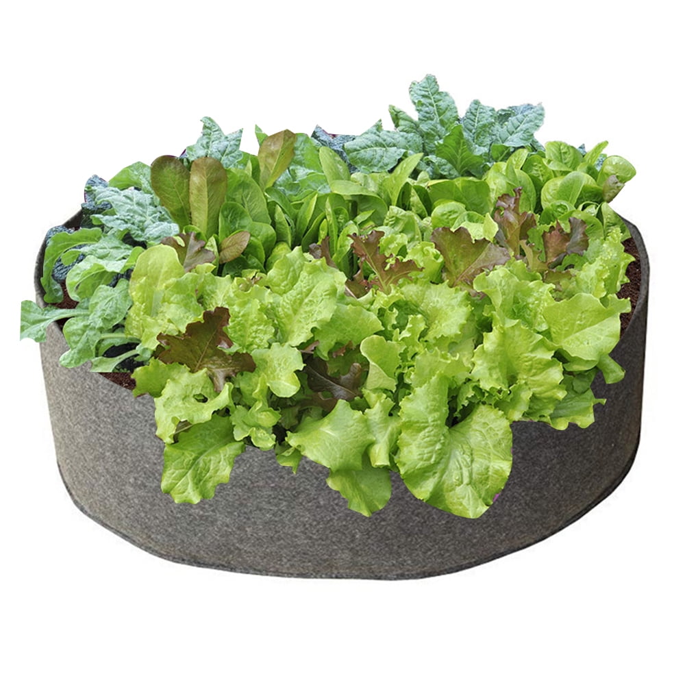 Plant Grow Bags, Round Raised Garden Planting Beds Pots,Durable Breathe ...