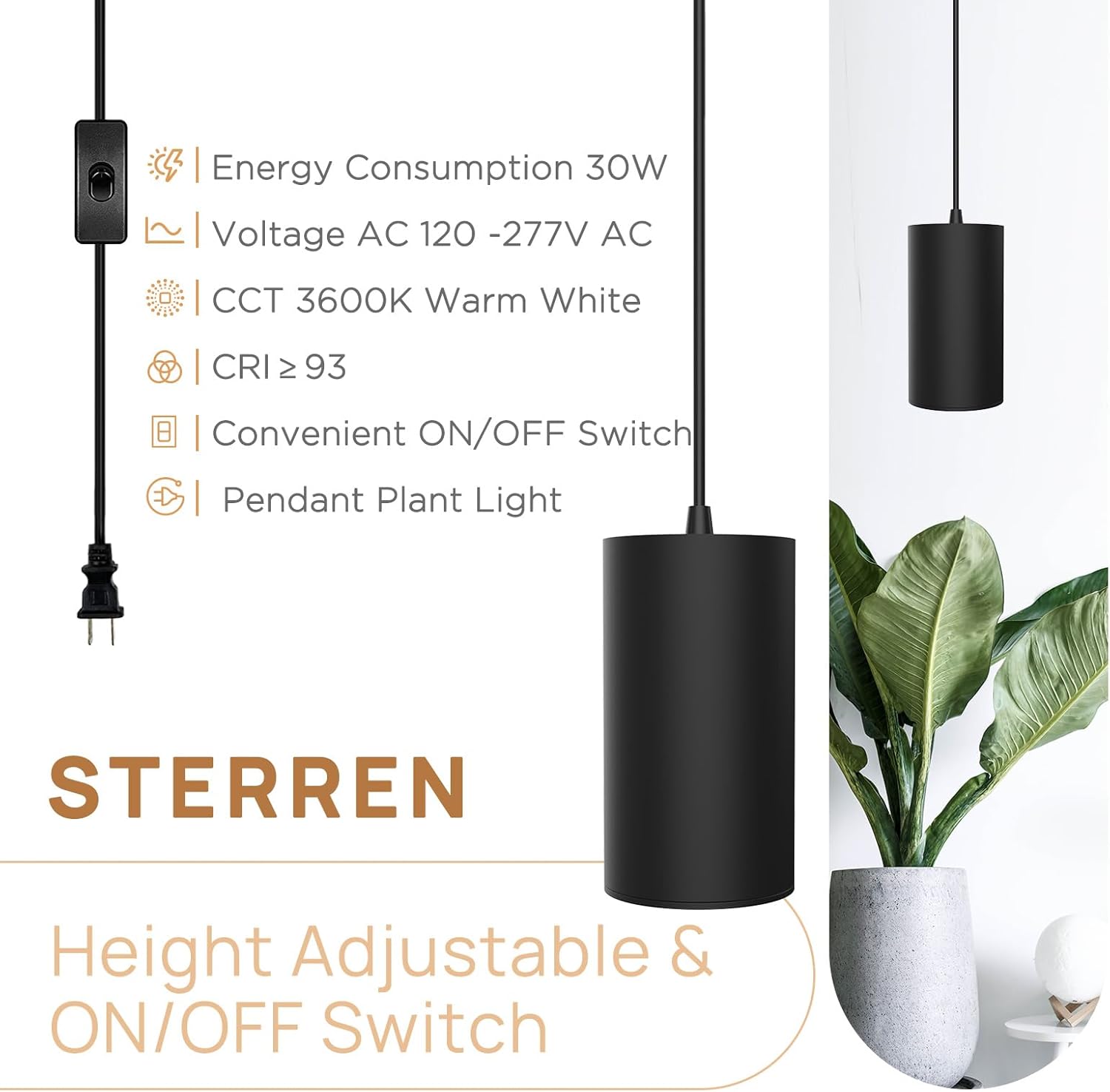 Plant Grow Light,Led Pendant Light for Indoor Plants,Full Hanging Grow ...