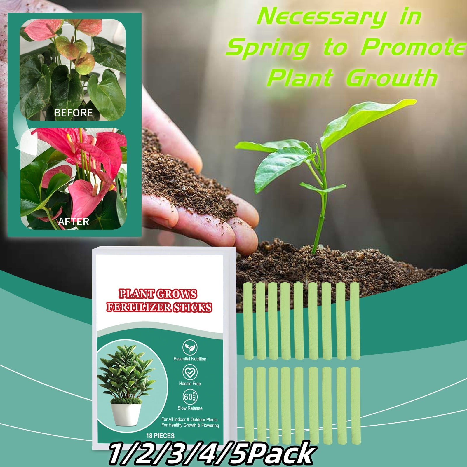 Plant Growth Fertilizer Sticks Slow Release Fertilizer Nutrition ...