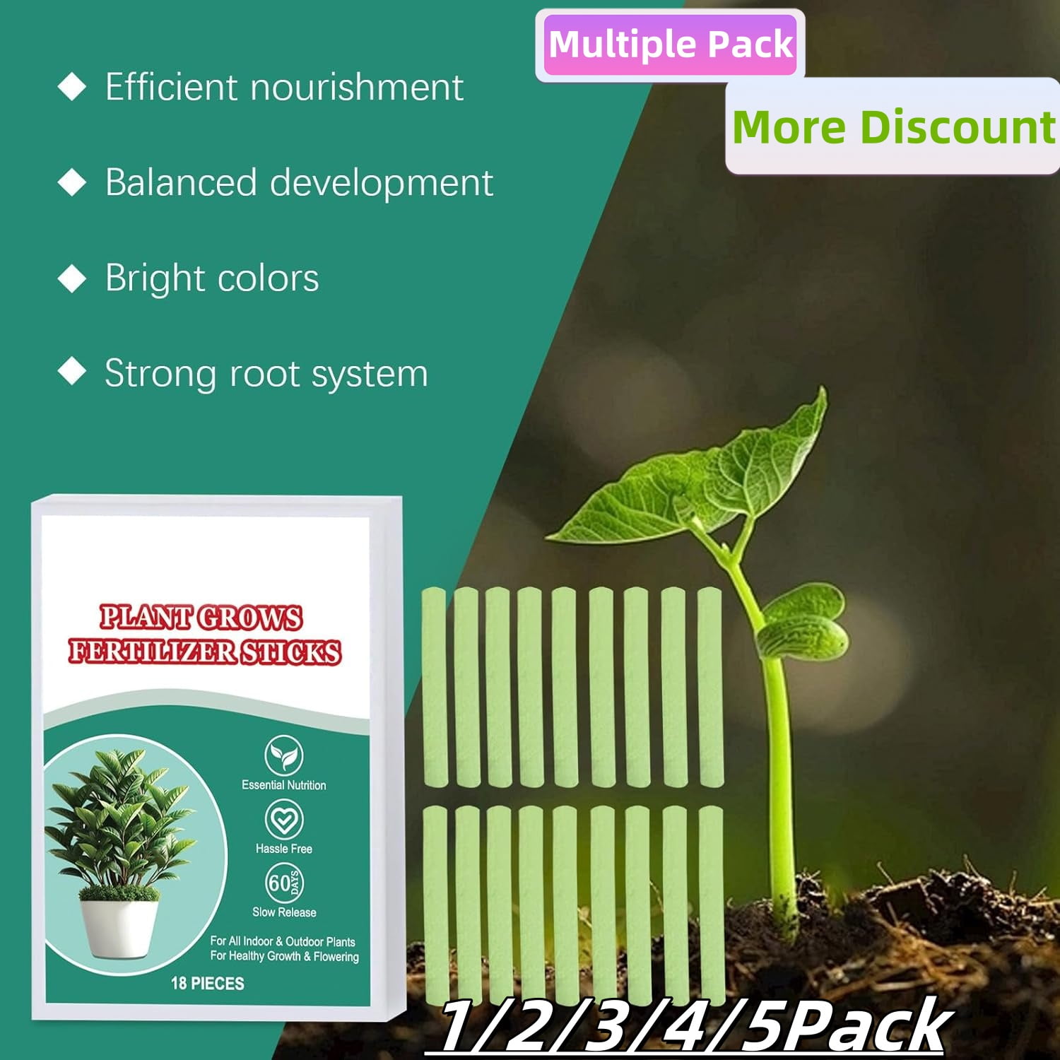 Plant Growth Fertilizer Sticks Slow Release Fertilizer Nutrition ...